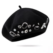 Painter Hat No Brim Retro Wind-proof Flat Top Artist Style Decorate ...