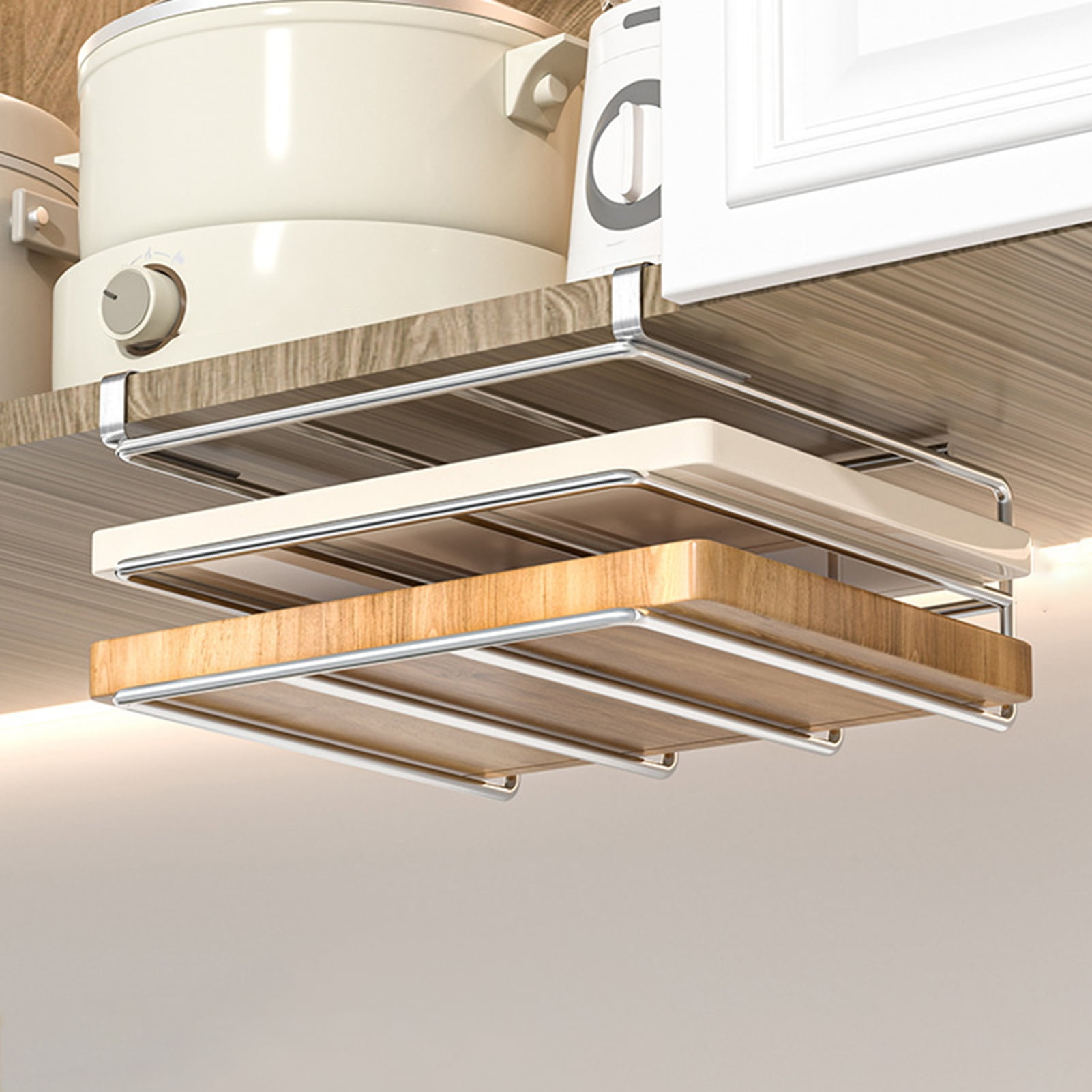 Opvise Heavy-Duty Stainless Steel Under Cabinet Storage Organizer ...