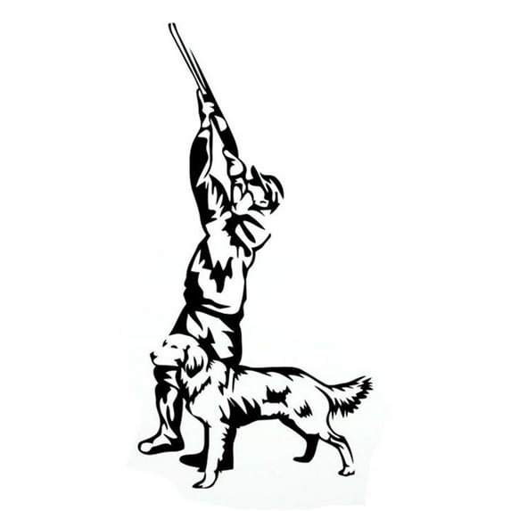 Opvise Hunter Hunting with Dog Car Body Sticker Cool Reflective Window ...