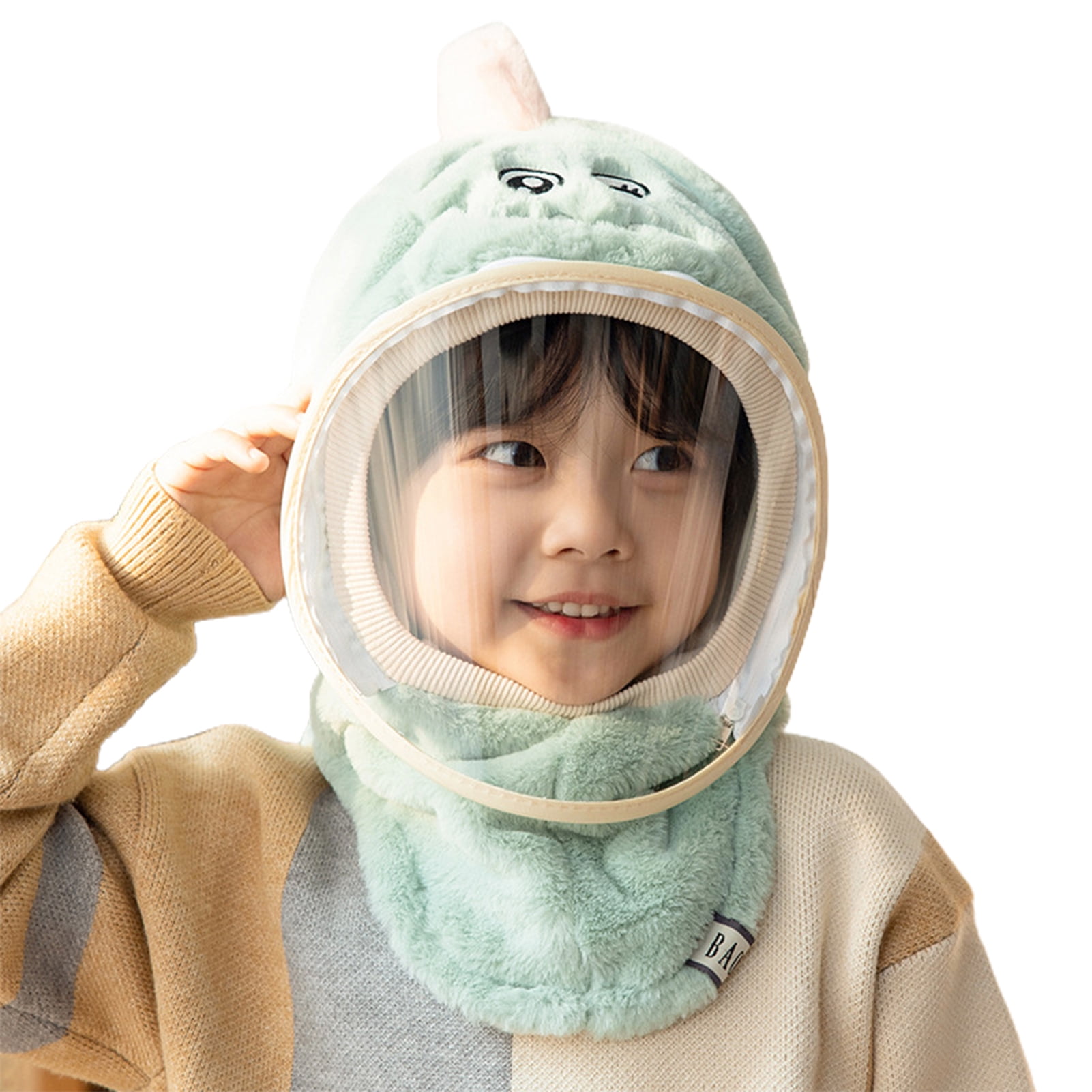 Opvise Kids Hat Animal Shape Bear Tiger Dinosaurs Deer 2-In-1 Ear ...