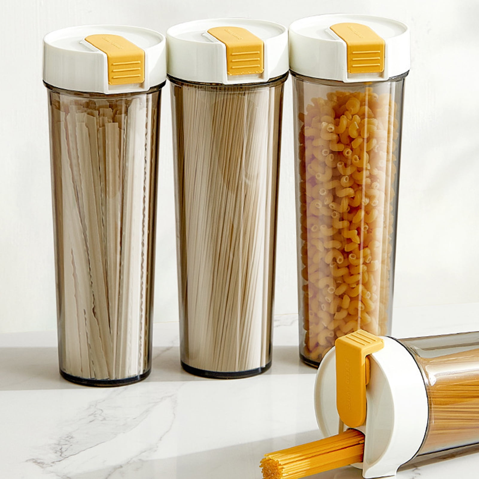 Opvise Noodle Storage Jar Snack Container Food Grade BPA Free Easy to ...