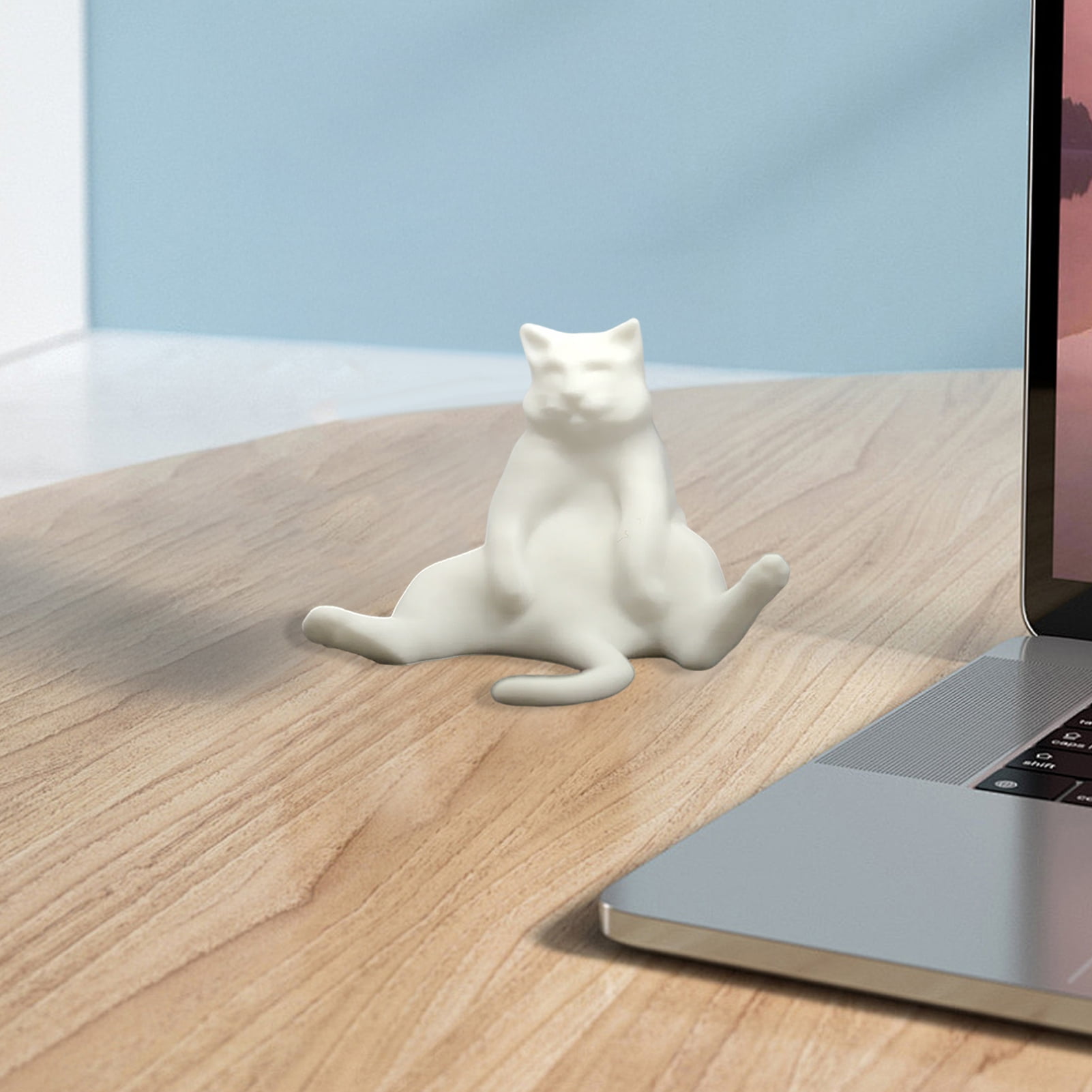 Opvise Realistic Fat Cat Ornament, 3D Printed PLA Home Decor, Cute Lazy ...