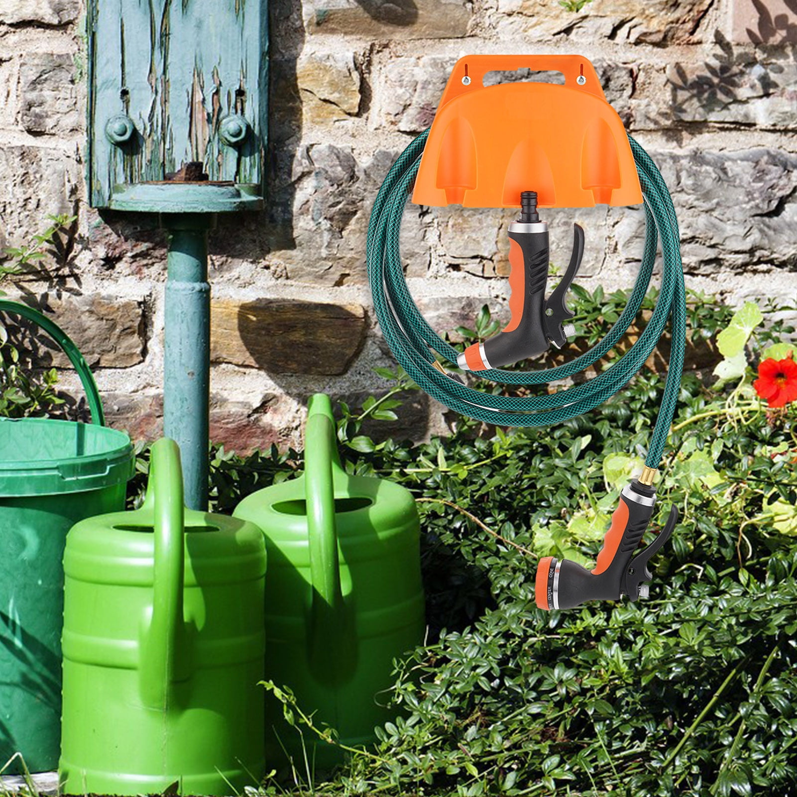 Opvise Runner Plastic Hose Holder Wall-Mounted Space-saving Keep Neat ...