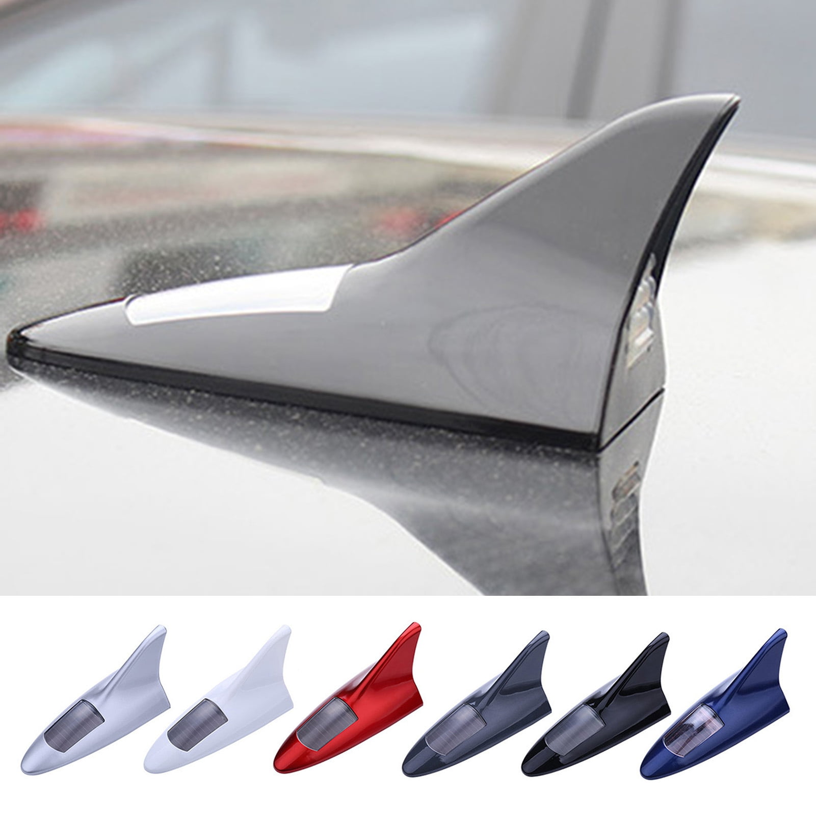 Opvise Solar Shark Fins Antenna Light with Remote Control Super Bright ...