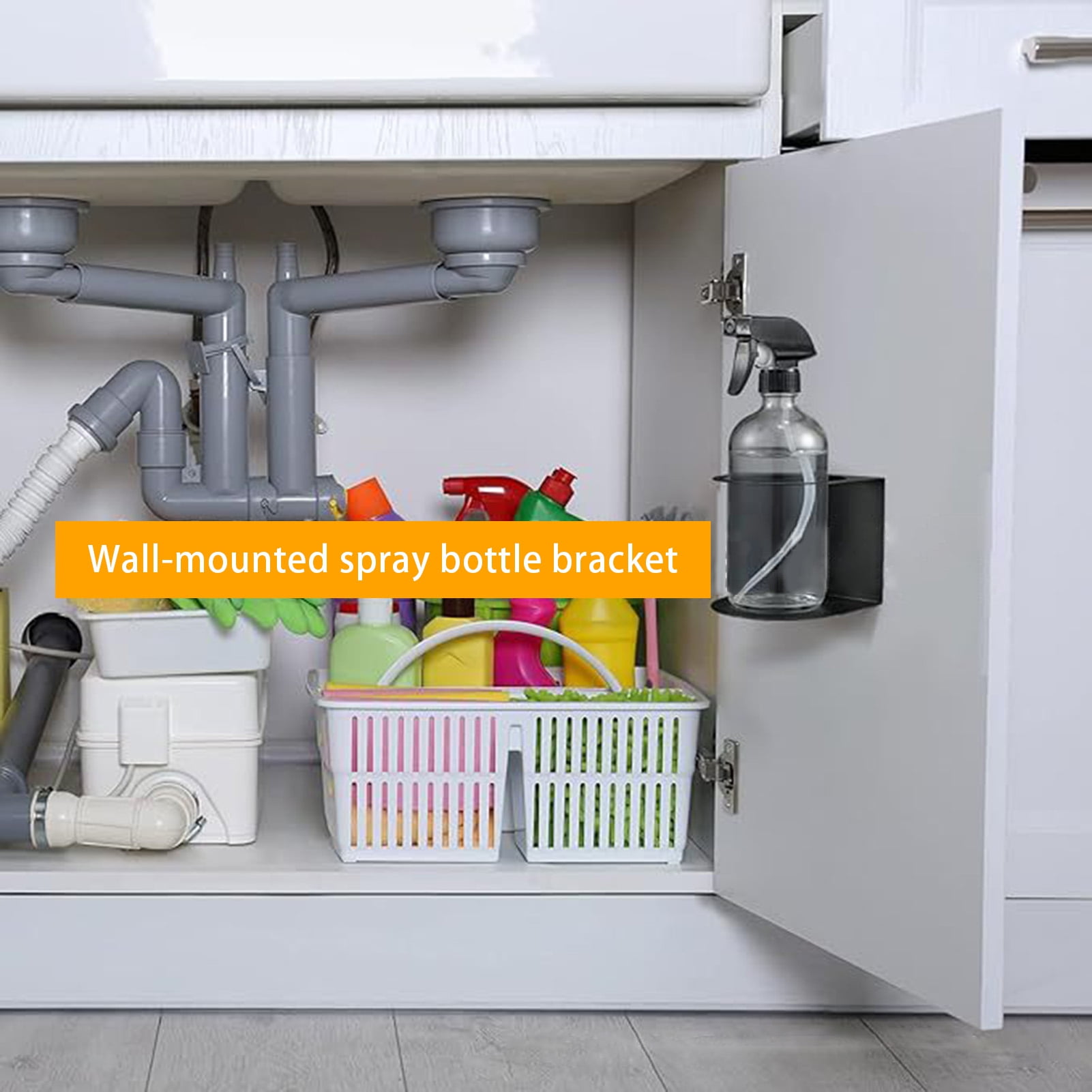 Opvise Spray Bottle Holder Storage Rack Rustproof Strong Load-bearing ...