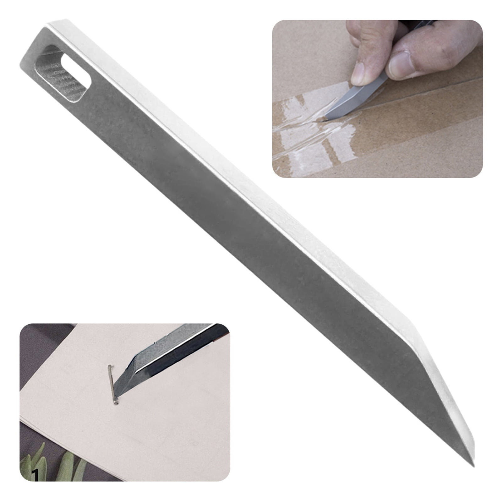 Opvise Stainless Steel EDC Pry Bar Heavy Duty Metal Keychain Hanging ...