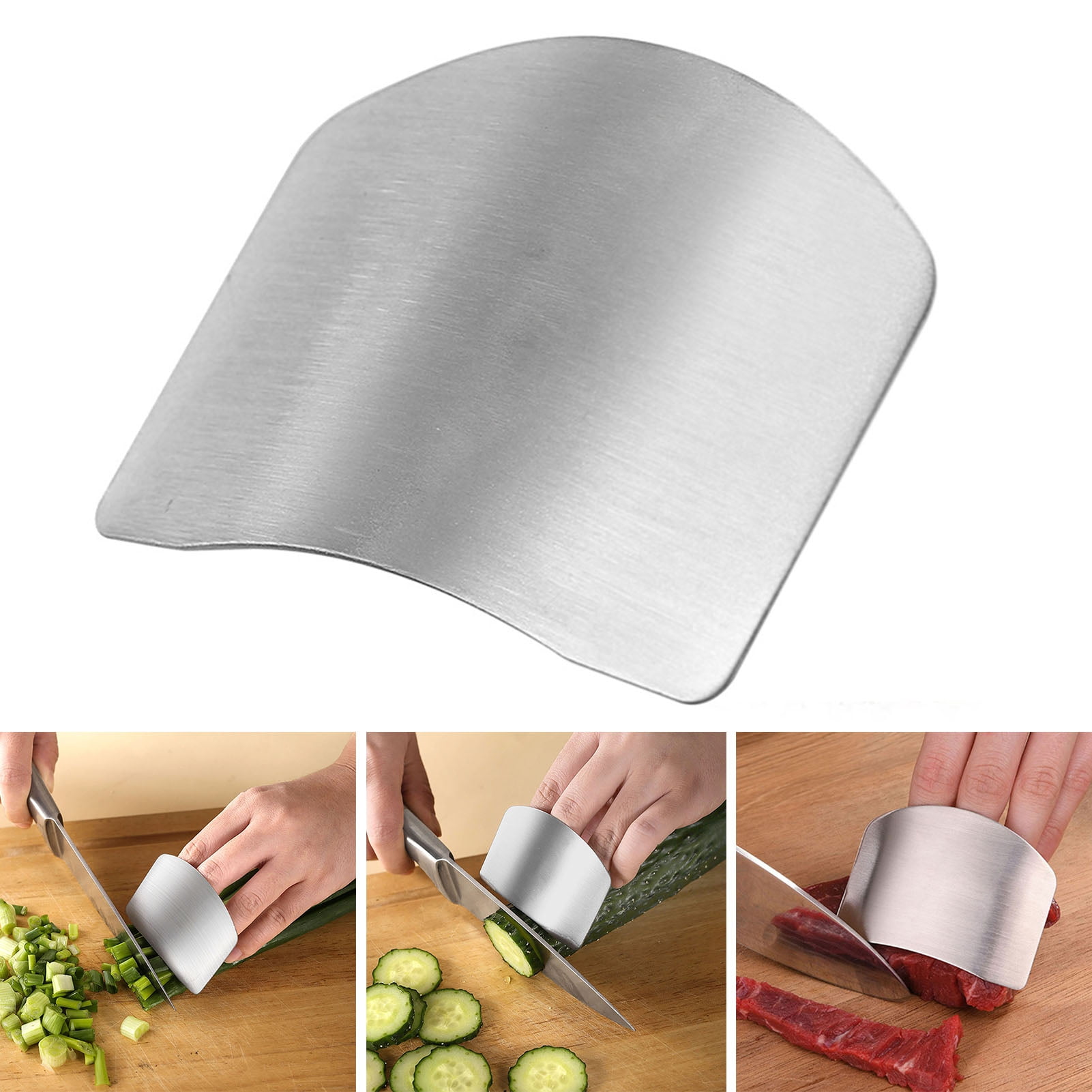 Opvise Stainless Steel Finger Guard Safety Vegetable Cutter Hand Guard ...