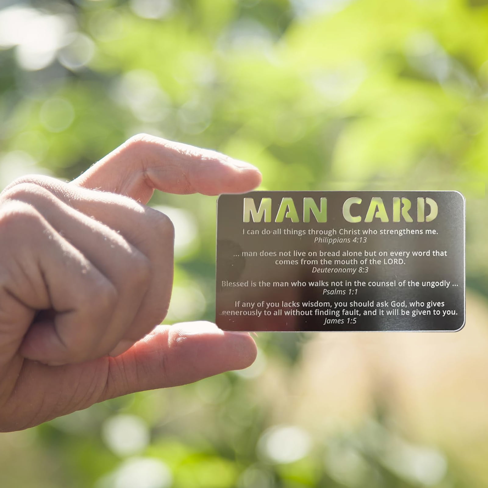 Opvise Stainless Steel Prayer Card with Bible Verses - Uplifting ...