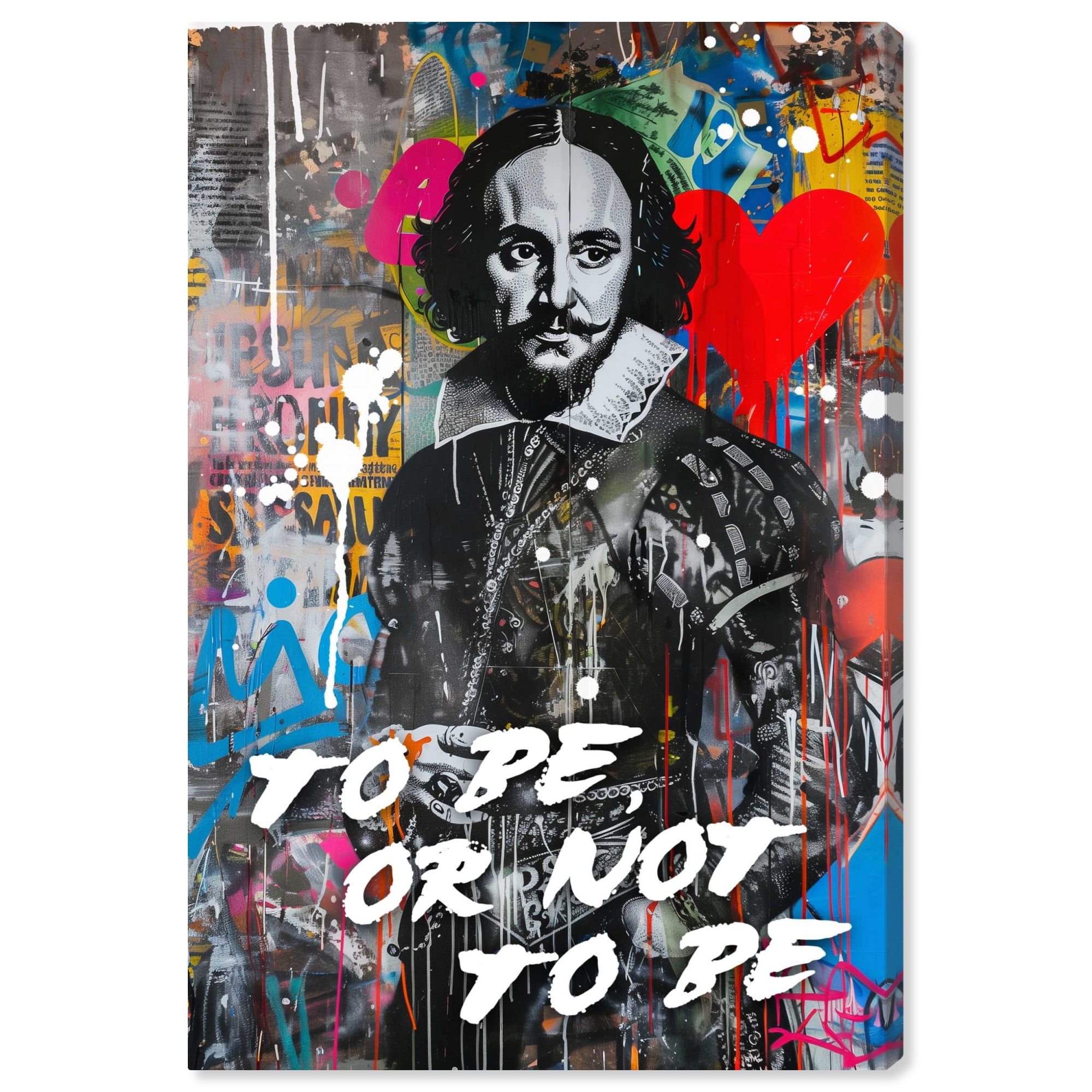 Or Not To Be Canvas Graffiti Pop Art by Art Remedy, Gallery Wrapped, 10 ...