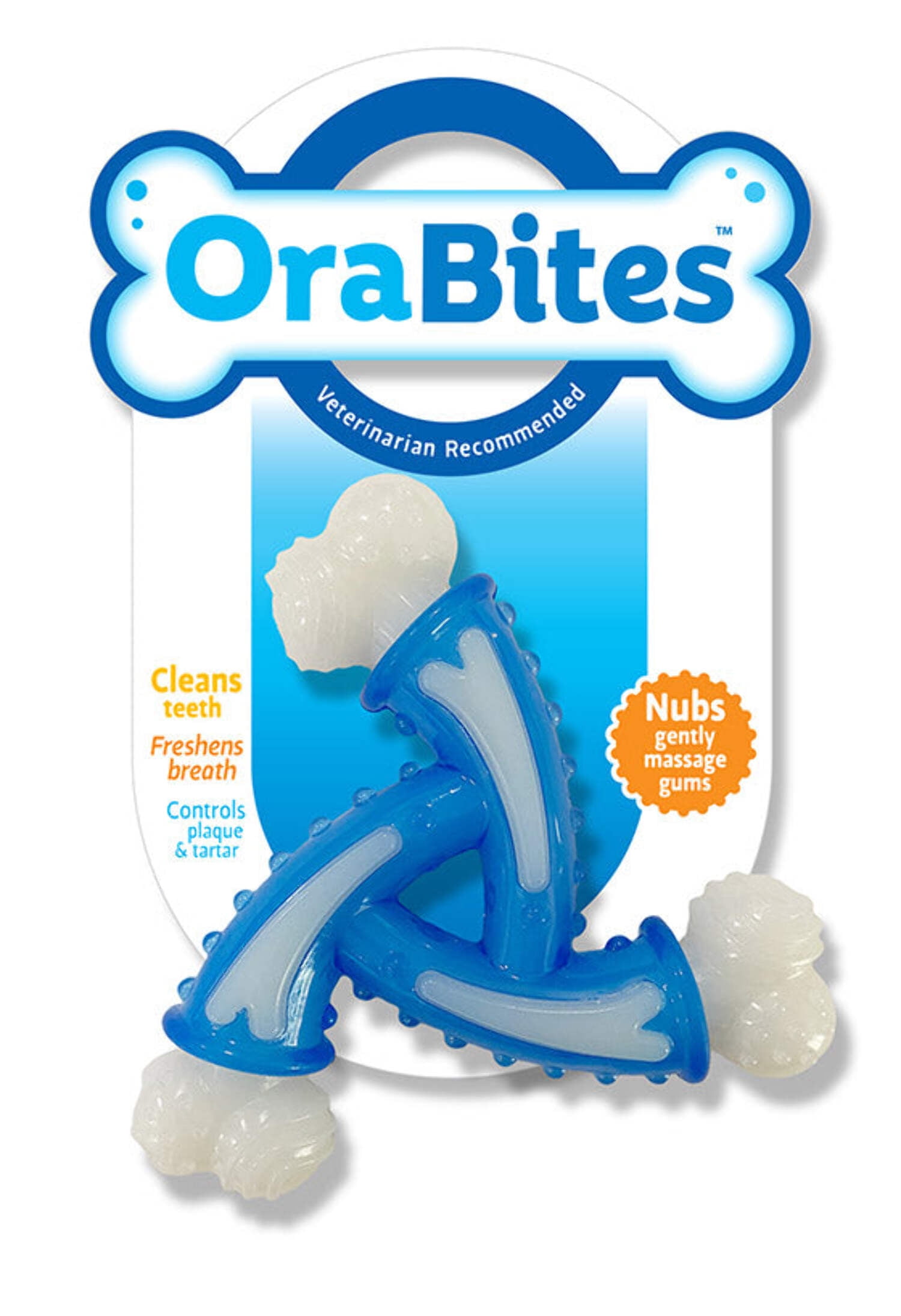 OraBites Triangle Shaped Bone Dog Dental Toy - Walmart.com