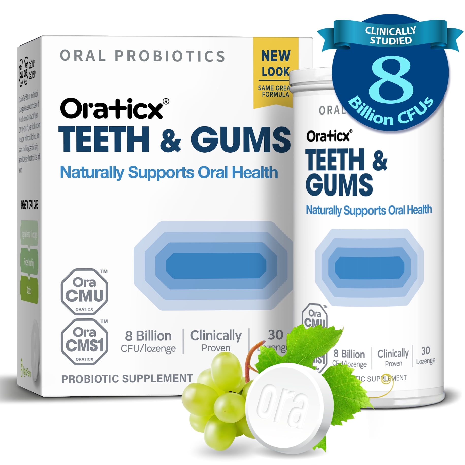OraTicx Dental Probiotic for Oral Health Grape Flavor Supports Teeth ...
