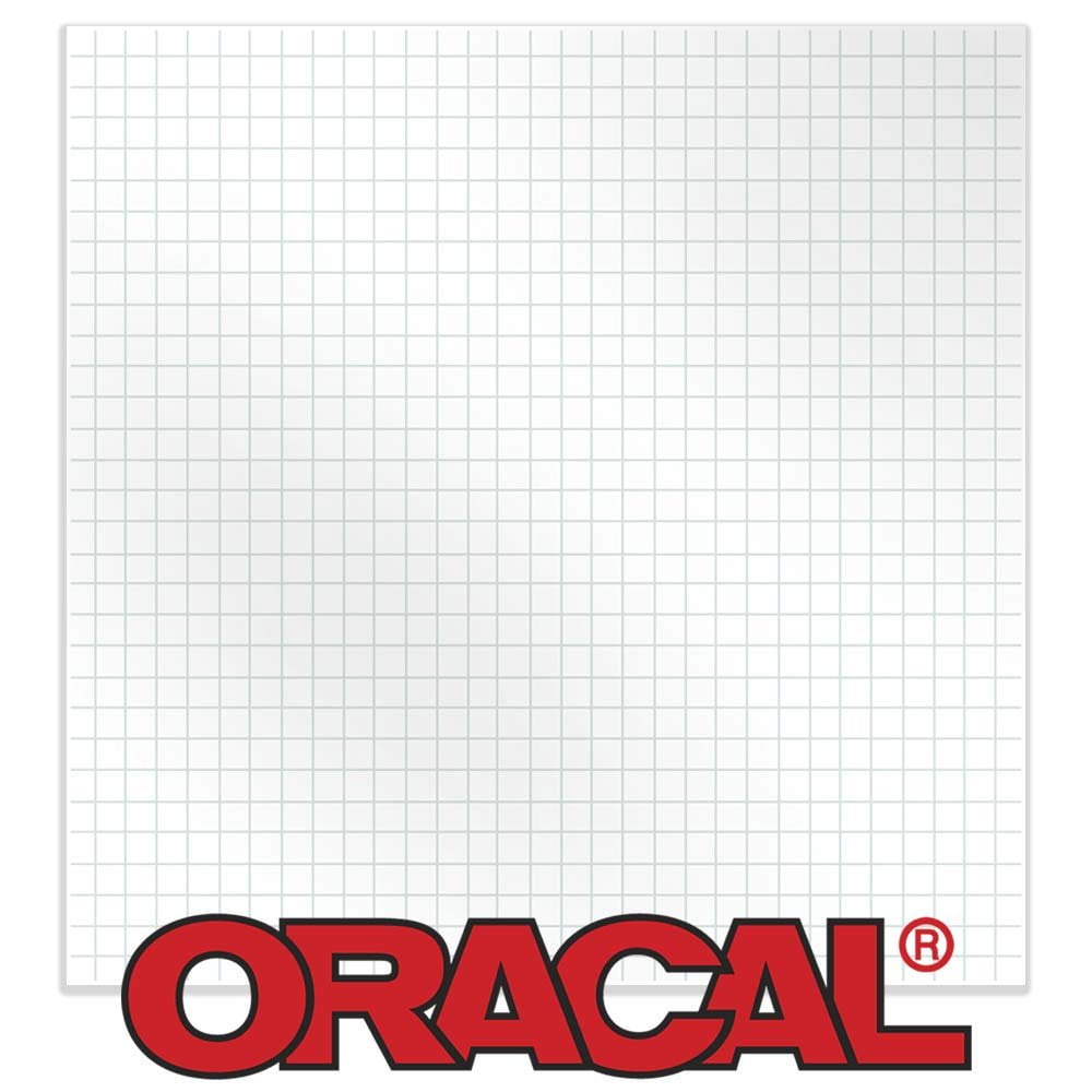 ORACAL 12" X 50' Feet Roll Clear Transfer Tape w/Grid for Adhesive ...