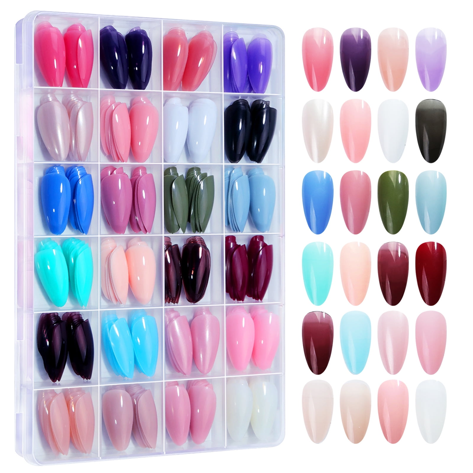 Oraceous 1 Box Fake Nail Finger Nails Fake Fingernails Nails Short ...