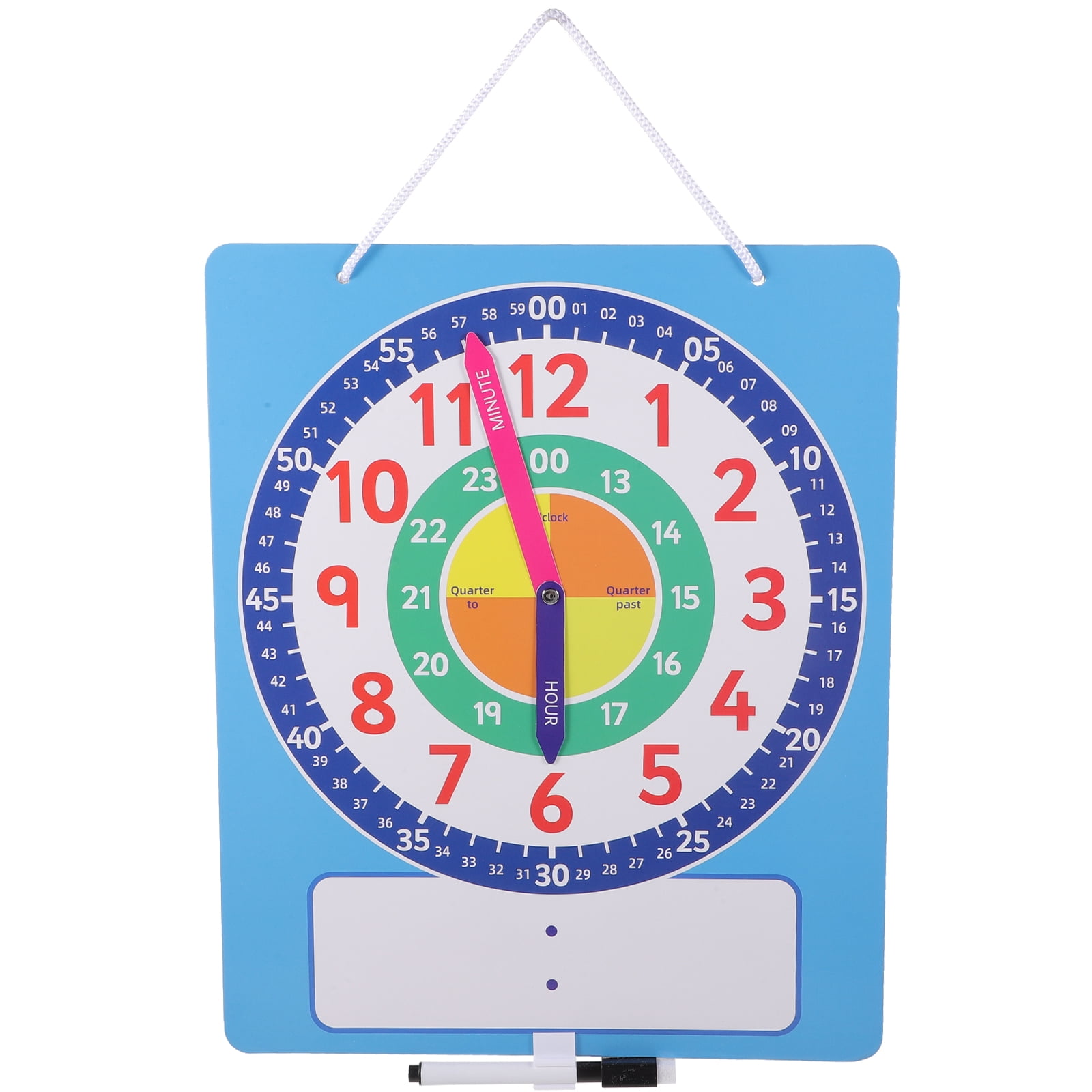 Oraceous 1 Set Learn To Tell Time Clock Set for Kids Teaching Clocks ...