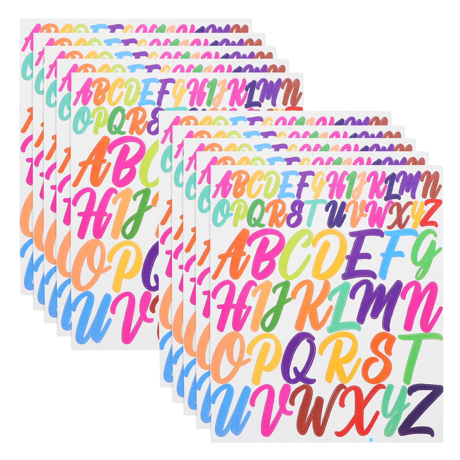 Oraceous 10 Sheets Letter Stickers Self Adhesive Vinyl Stick On Letters ...
