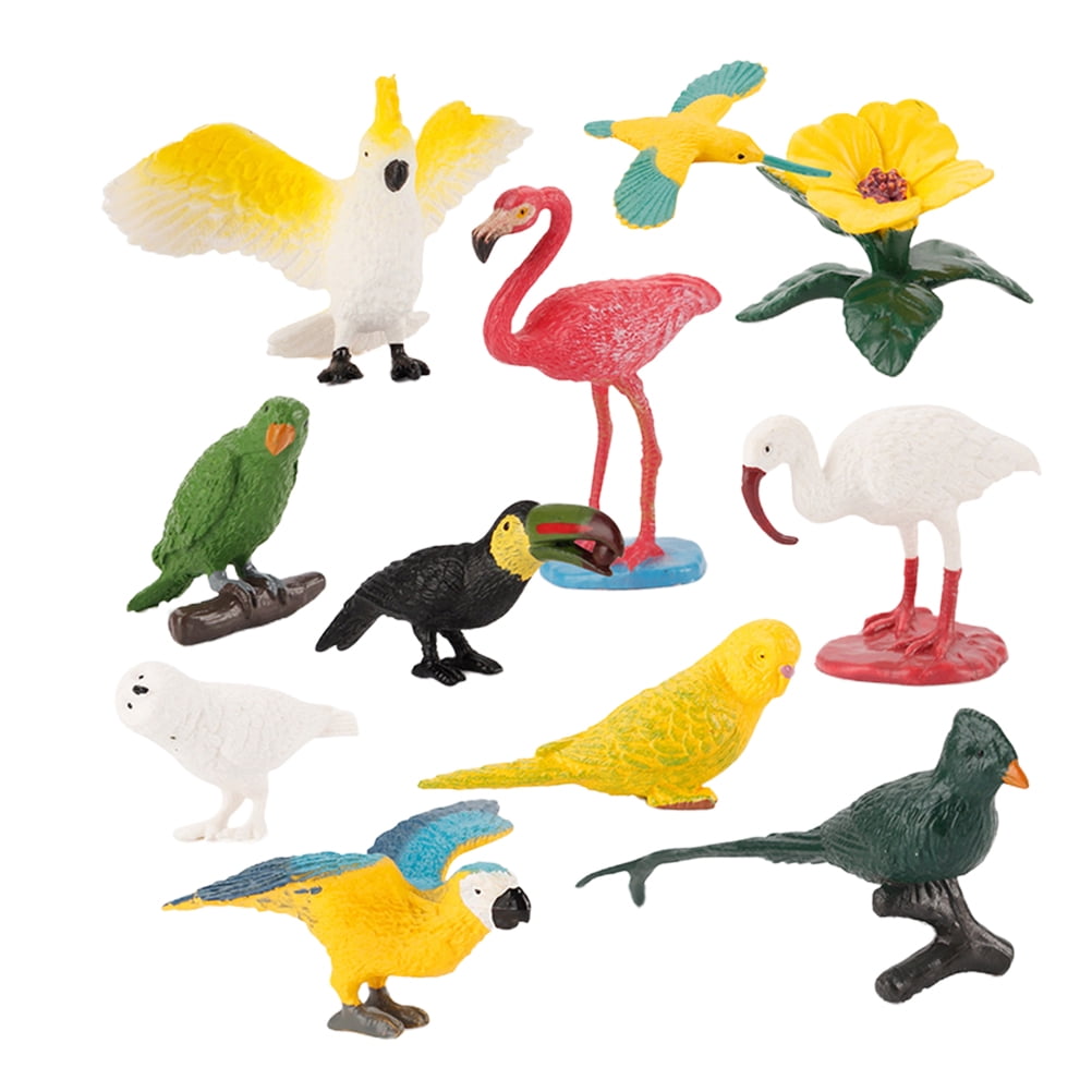 Oraceous 10Pcs Fashion Solid Simulation Animal World Mini Bird Model ...