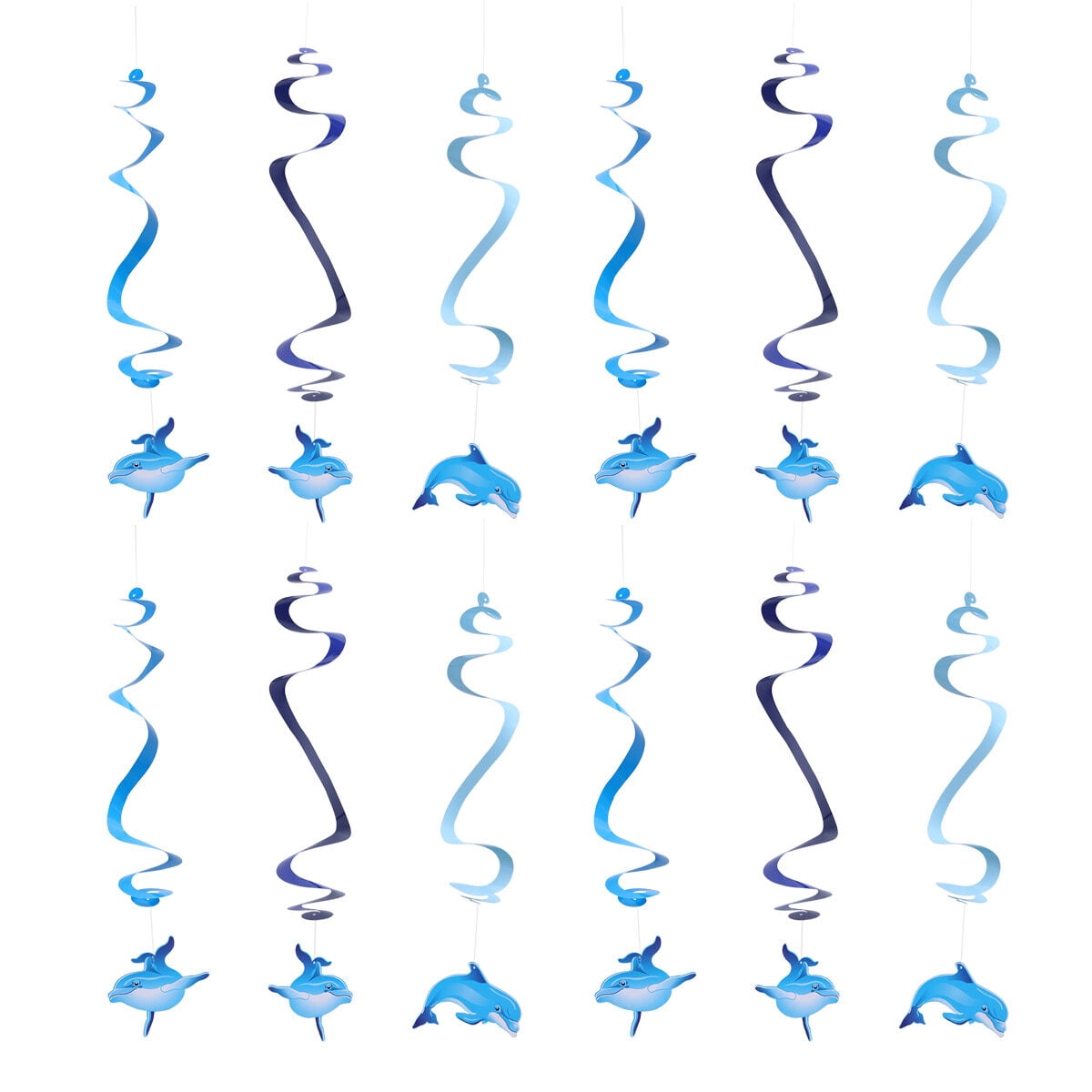Oraceous 12pcs Dolphin Party Dangling Swirls Party Decorations and ...