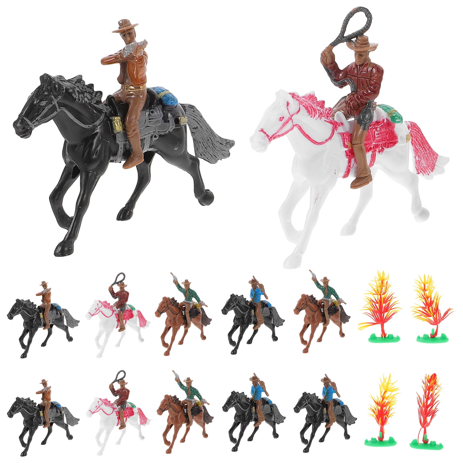 Oraceous 12pcs Western Cowboy Figures Desktop Model Adornments Table ...