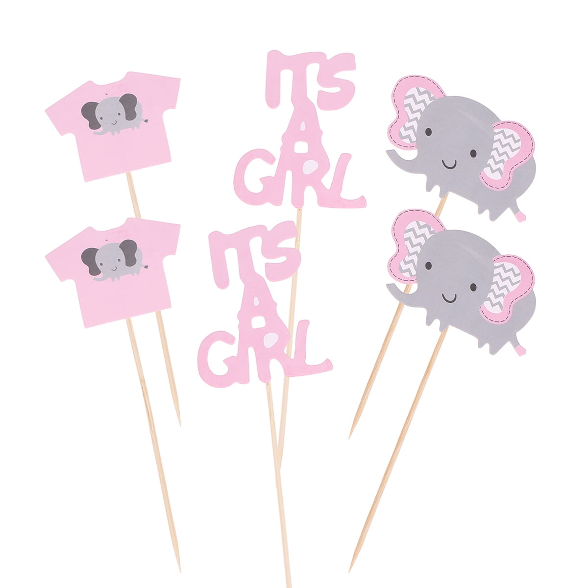 Oraceous 2 Sets Elephant Clothes Topper Cake Decors Topper Birthday ...