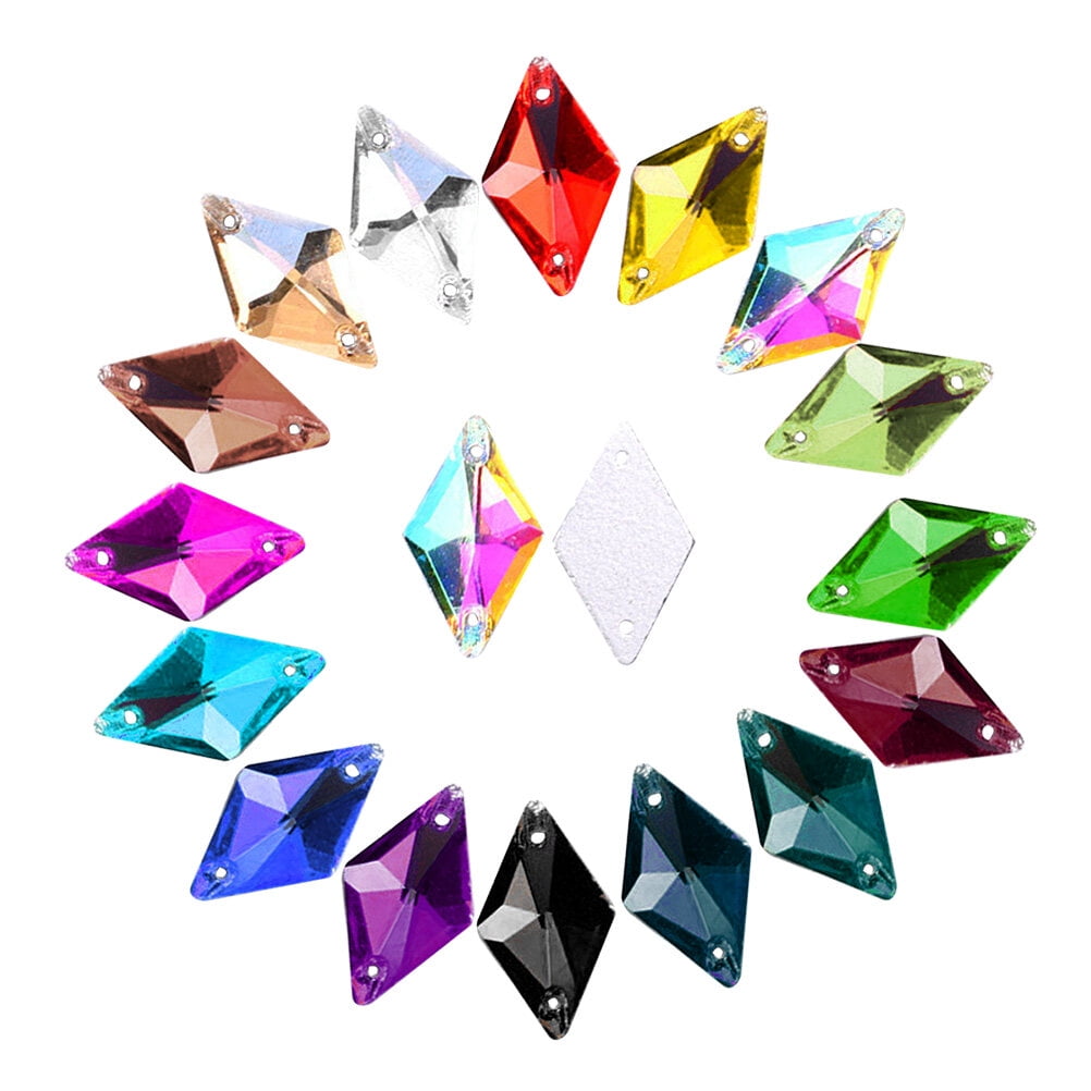 Oraceous 28pcs Rhombus Glass Crystal Decor Materials Bead DIY Jewelry ...