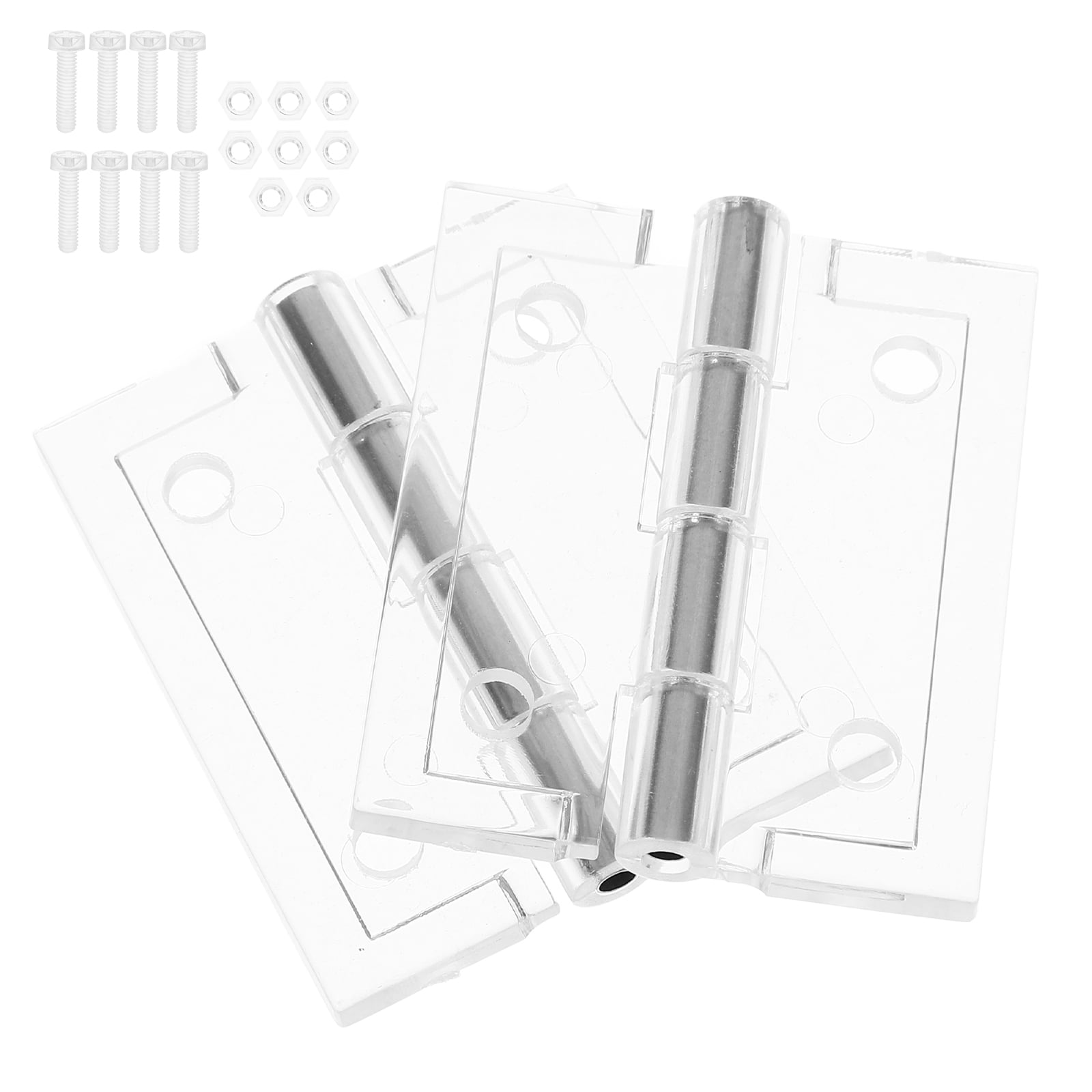 Oraceous 2pcs Clear Acrylic Hinges Folding Plastic Hinge Small Door ...