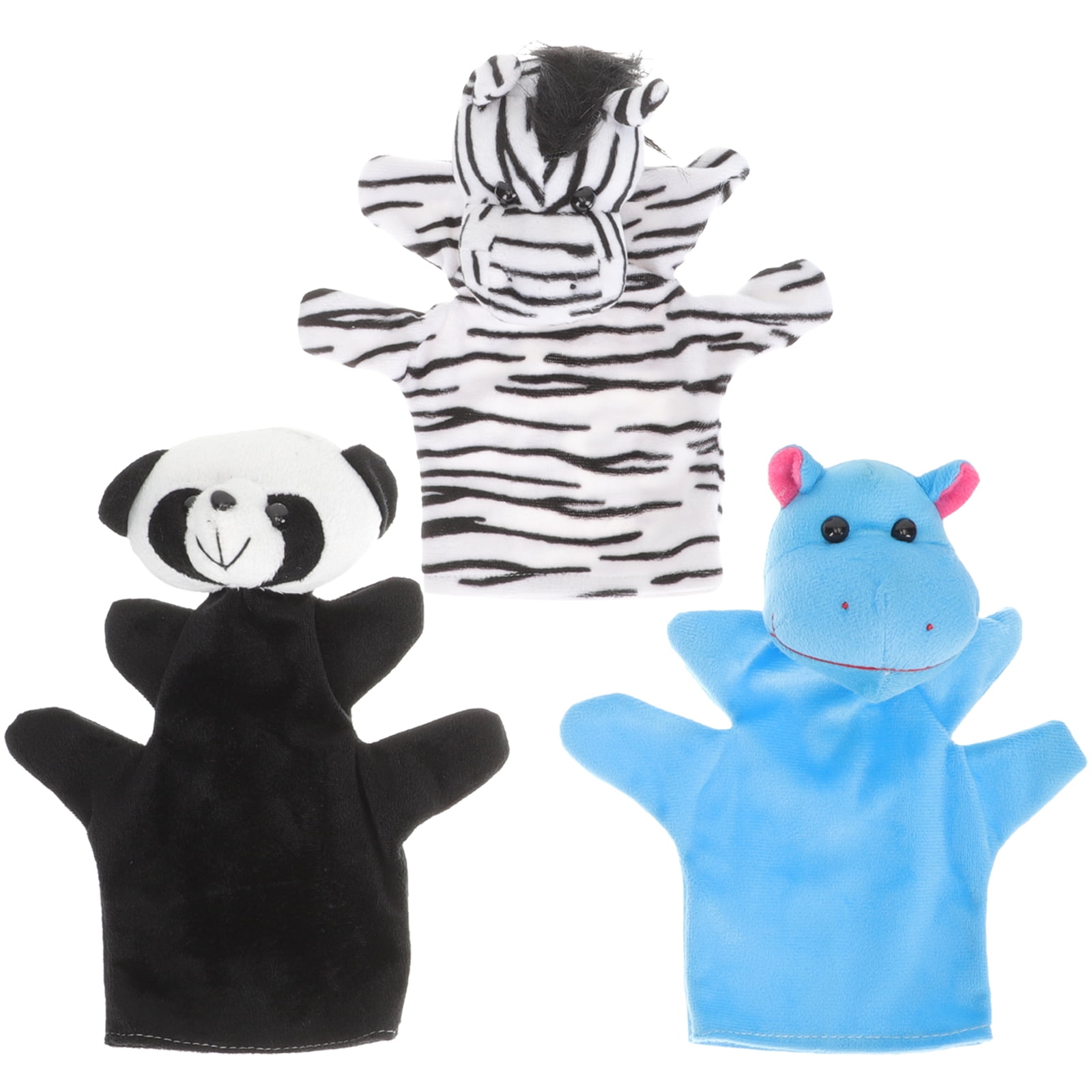 KALLORY Animal Hand Puppets Short Plush Children Bedtime Stories Stage ...