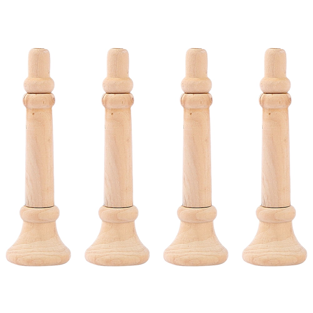 Oraceous 4Pcs DIY Wood Horns Hand Made Wooden Horn Toys Hand-painted ...