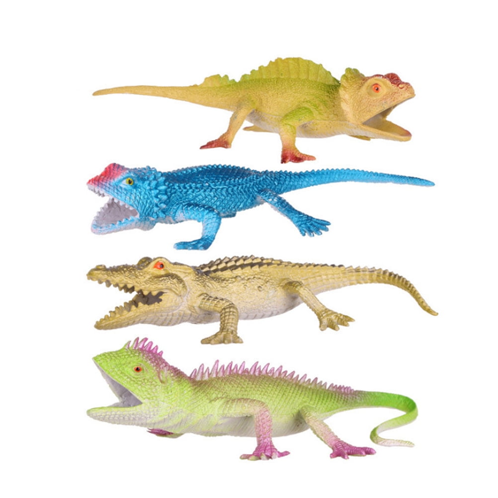 Oraceous 4pcs Mini Lizards Crocodiles Toys Plastic Similation Animals ...
