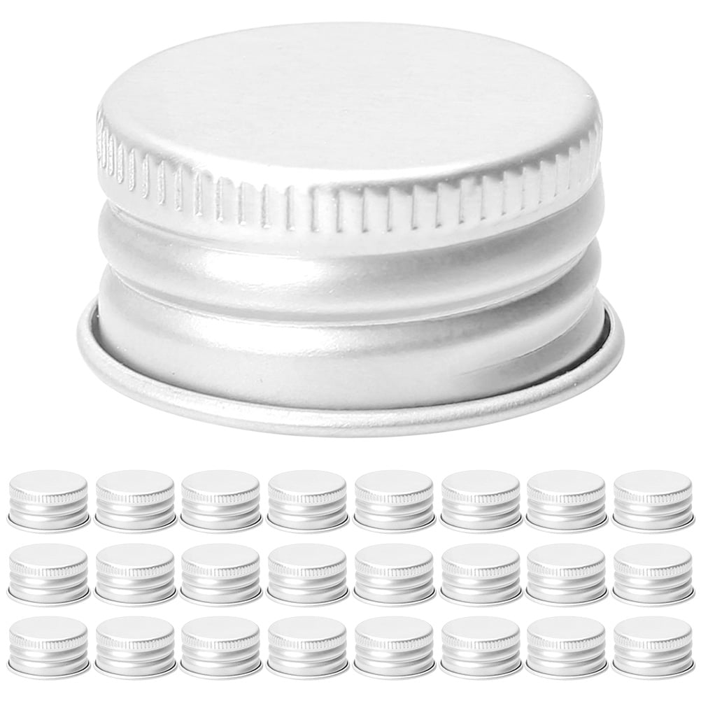 Oraceous 50pcs Aluminium Threaded Bottle Caps Small Glass Bottles Top ...