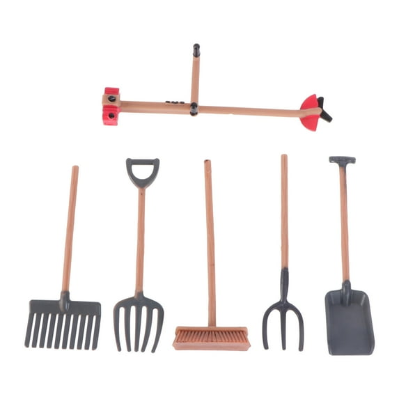 Oraceous 6Pcs Emulation Farm Tools Model Creative Mini Model Accessory ...