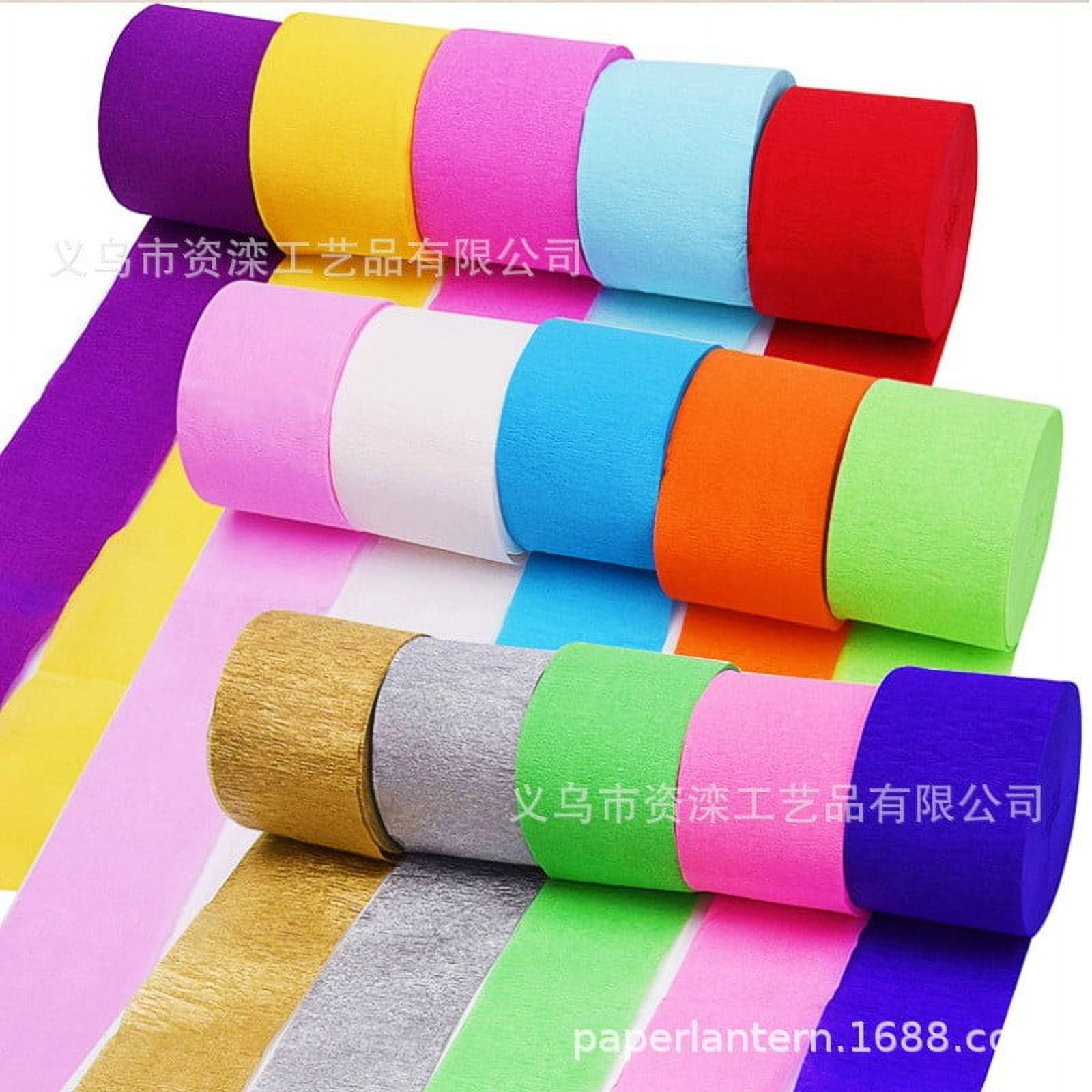 Oraceous 8 Rolls Colored Crepe Paper Streamers Rainbow Drafting Tape ...