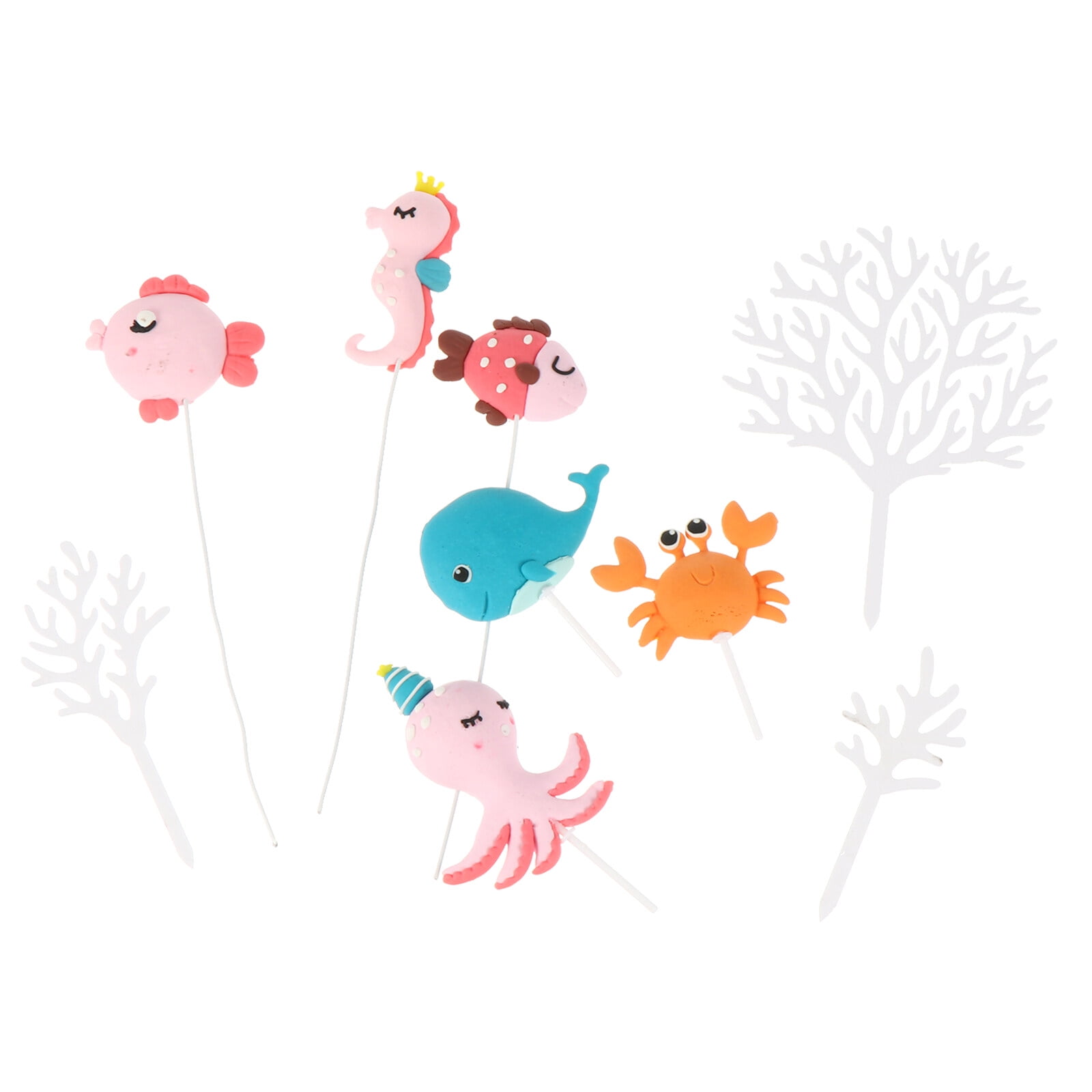 Oraceous 9pcs Animals Centerpiece Sticks Animals Cutouts Toppers ...