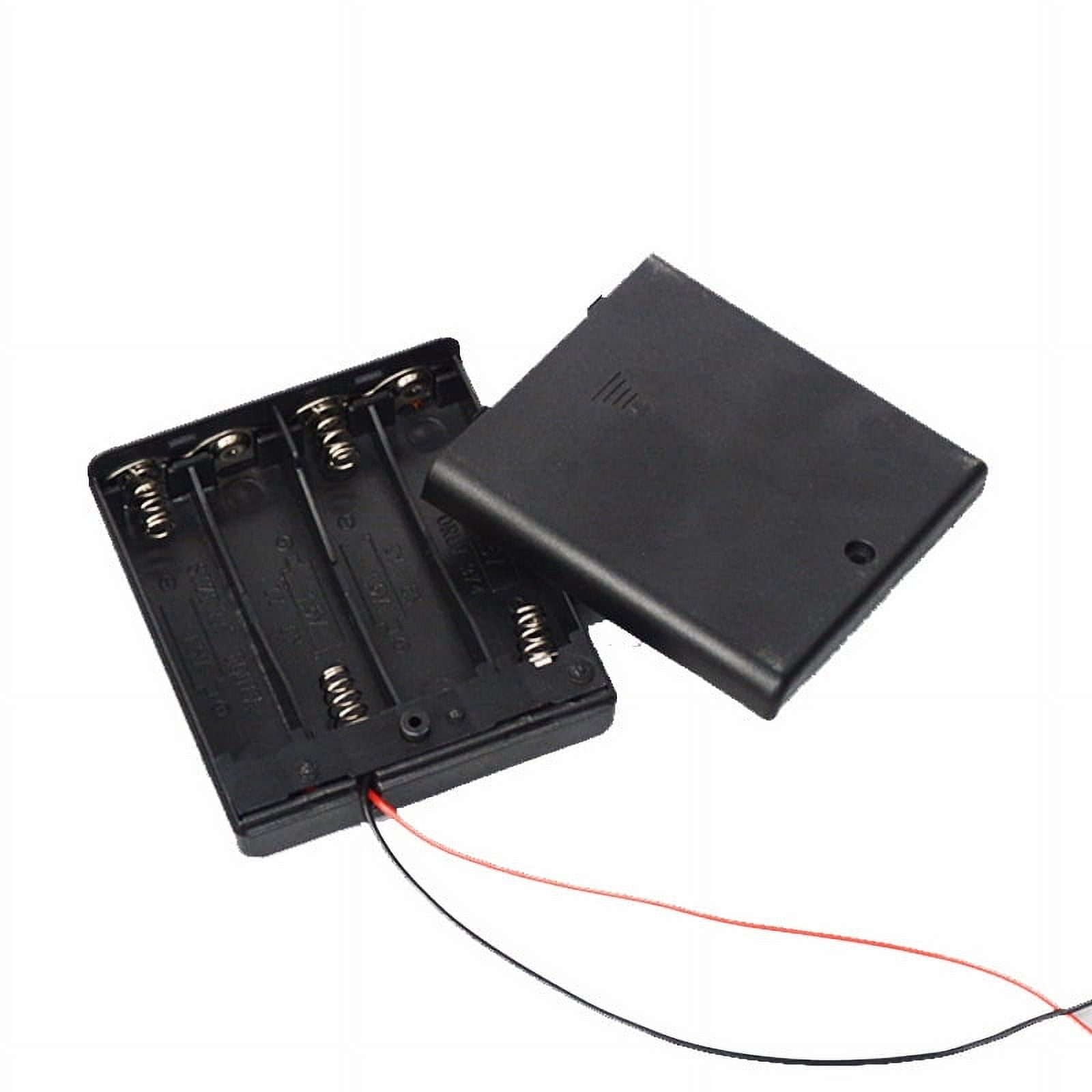 Oraceous Battery Holder Small Battery Box Plastic Holder 4 AA Batteries ...