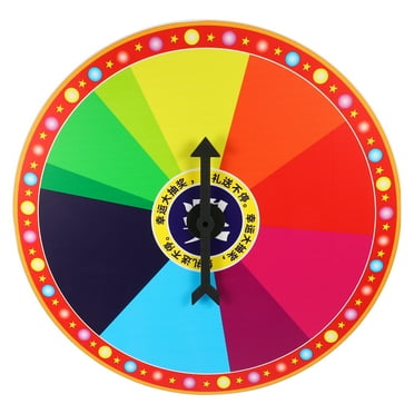 HILABEE Color Rotating Wheel Fortune Wheel Editable Portable Roulette ...