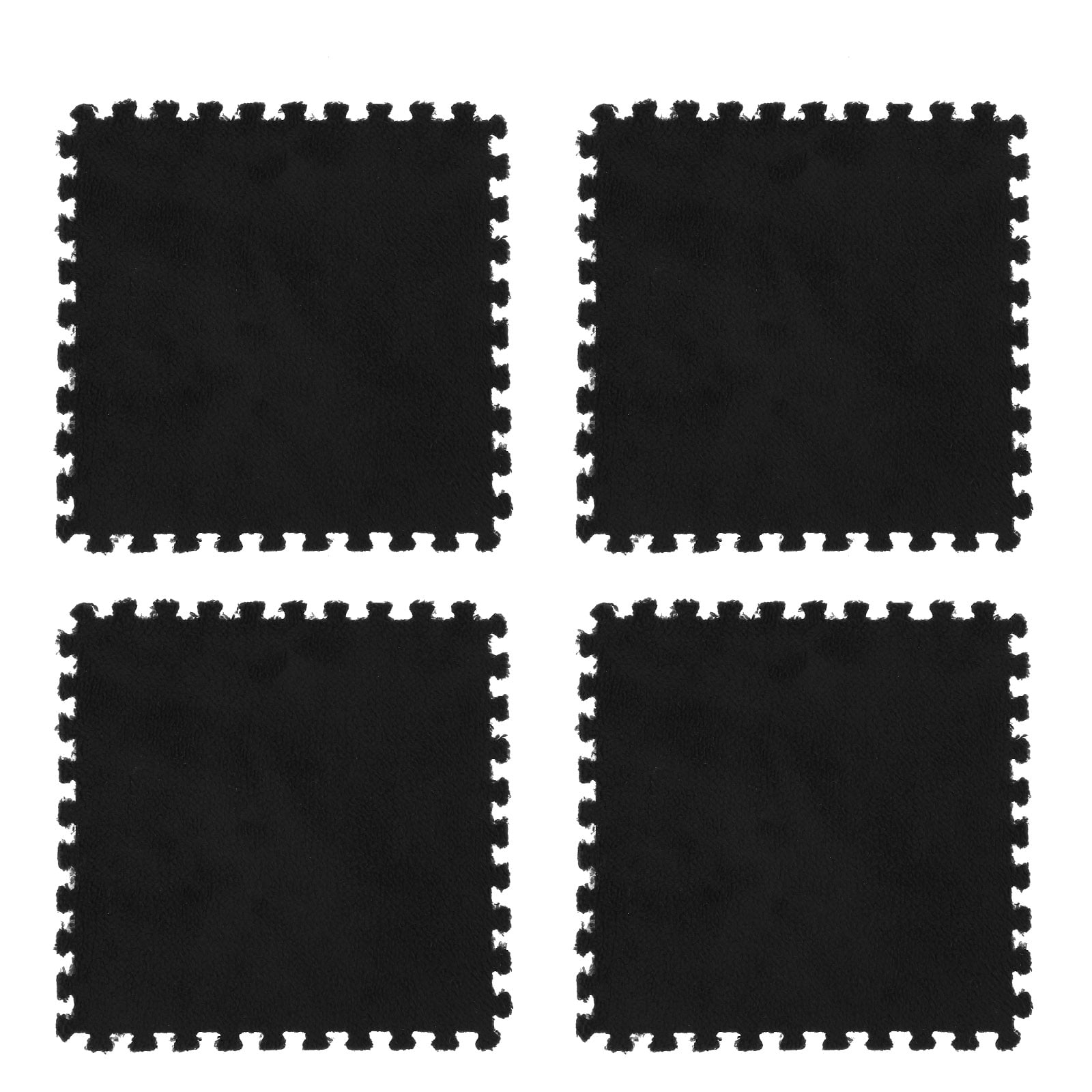 Oraceous Interlocking EVA plush Mat Carpet: 4pcs Puzzle Exercise Floor ...
