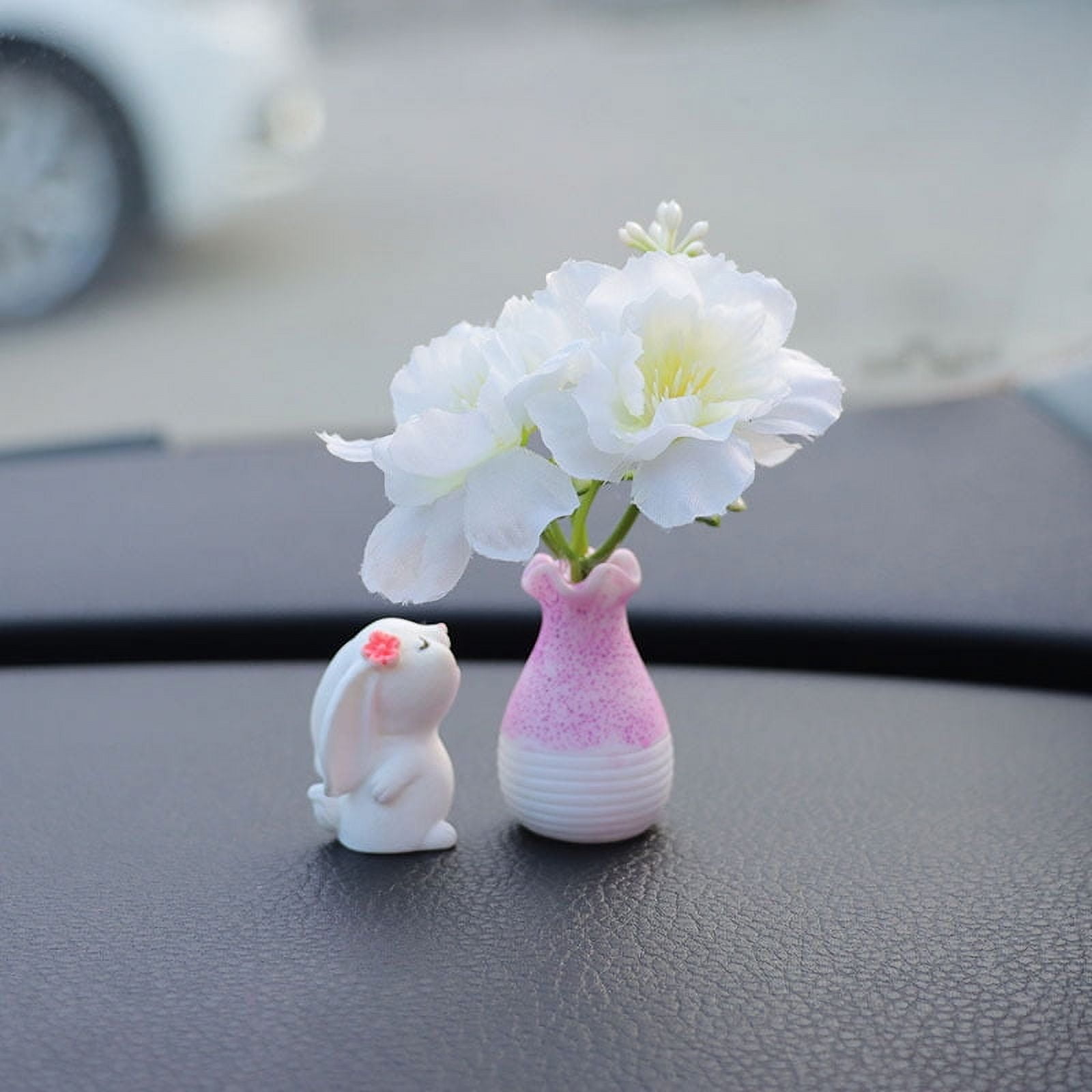 Oraceous Miniature Flower Car Dashboard Decorations Cute Car ...