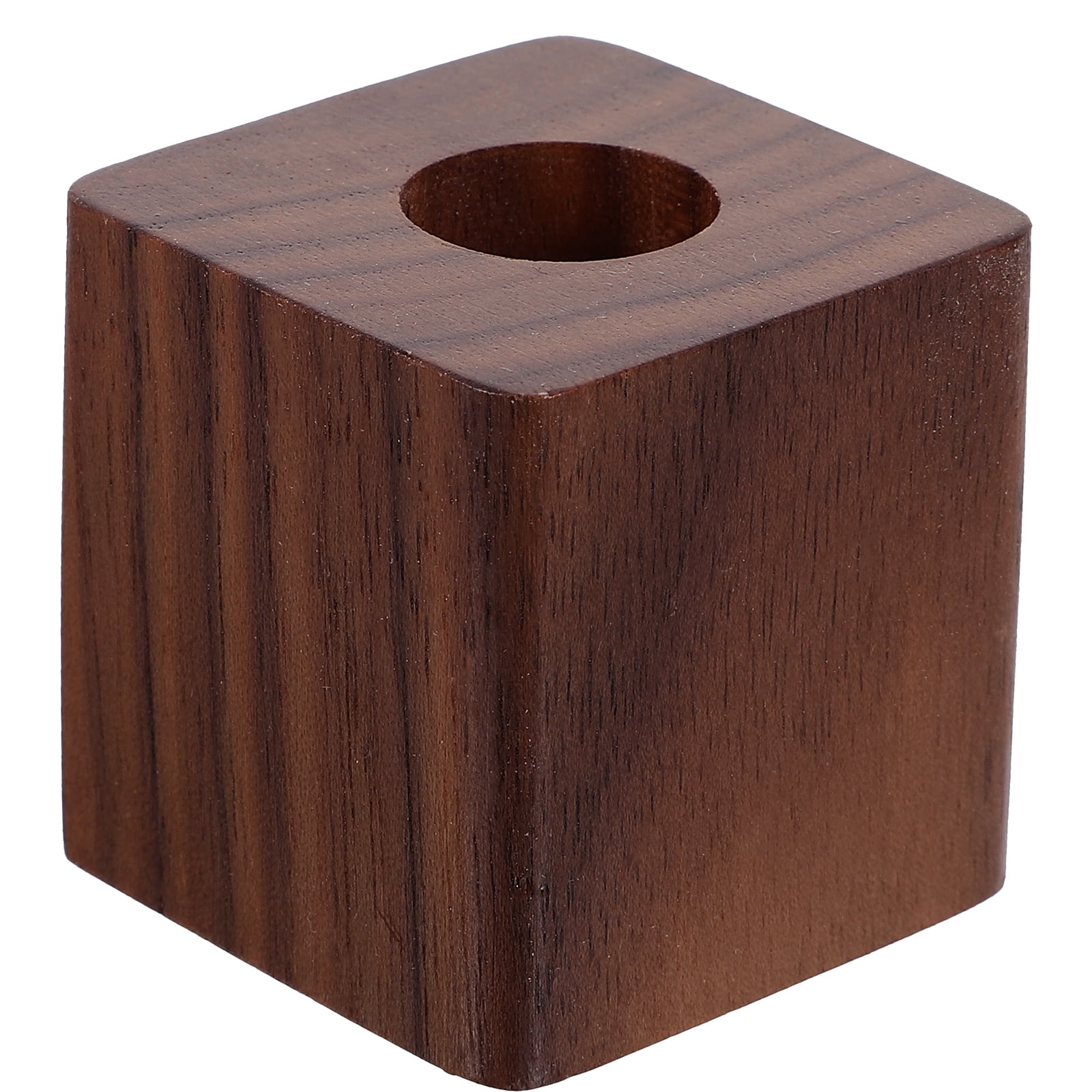 Worgeous Wood Single Pen Holder Stand for Home Use Dark Brown Sturdy ...