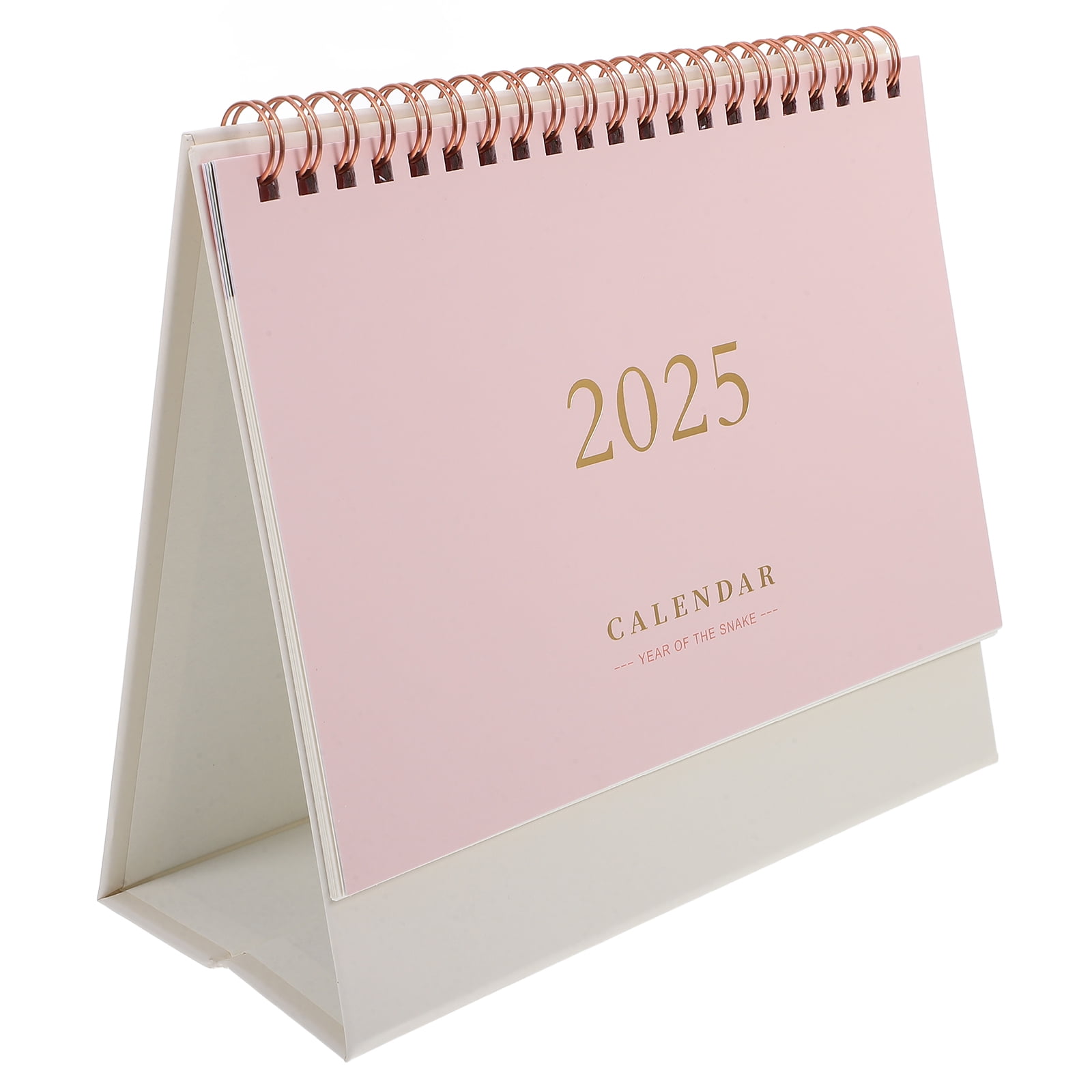 Masteelf Pink Paper Desk Calendar with Construction and Minimalist ...