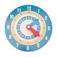 Oraceous Wooden Teaching Clock Math Learning Teaching Clock Kids ...