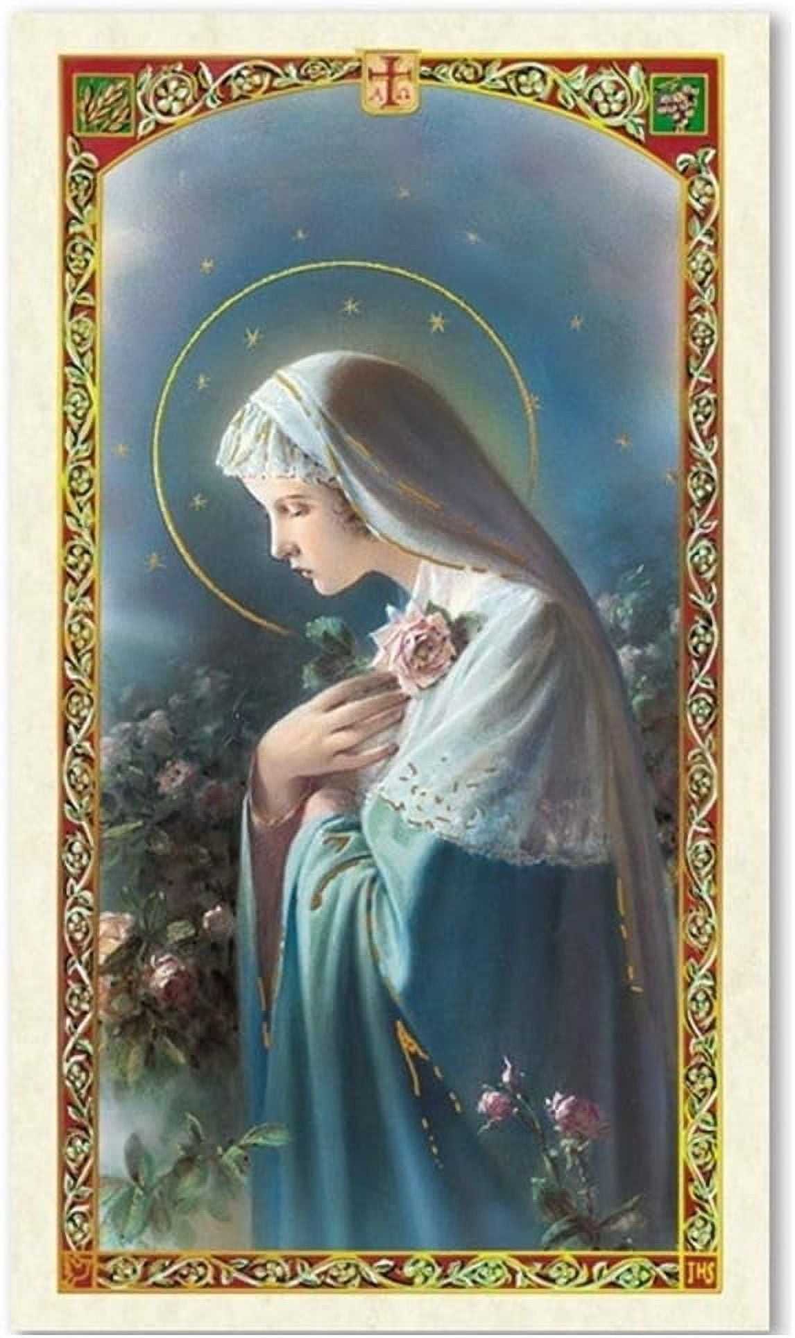 Oracion a Maria Rosa Mistica Tarjeta De Rezo Laminada Bendita Por Su ...