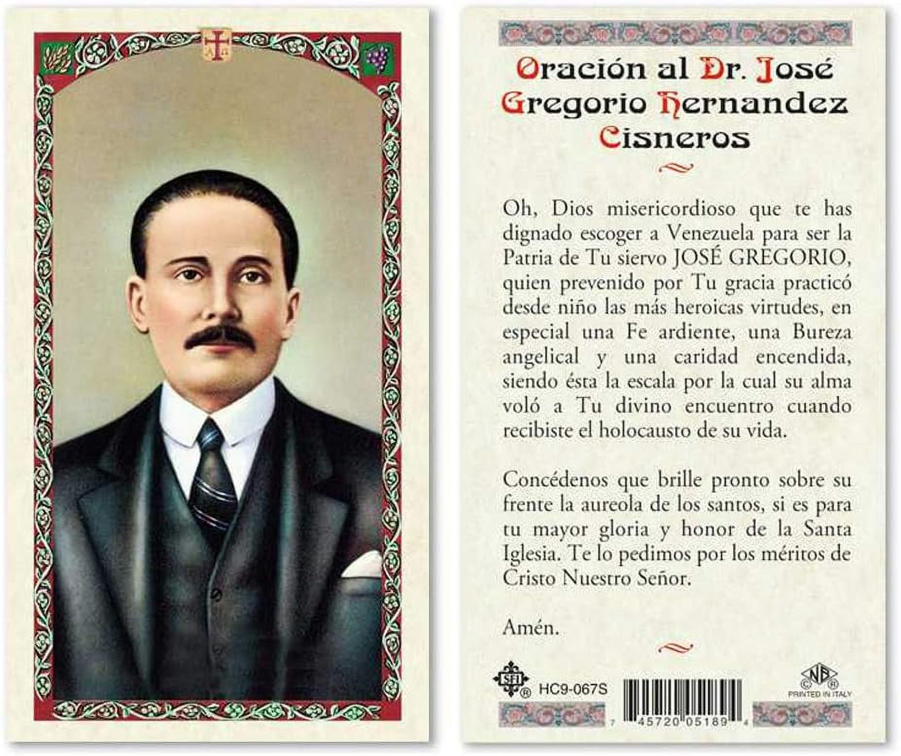 Oracion al Dr. Jose Gregorio Hernandez Cisneros Tarjetas Laminadas ...