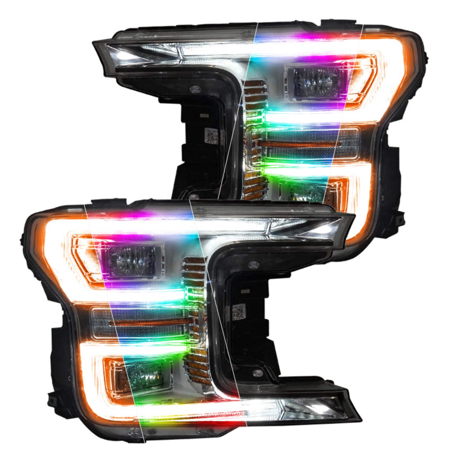 Oracle Lighting 1330-332 2018 Ford F150 LED Fog Halo Kit - Colorshift ...