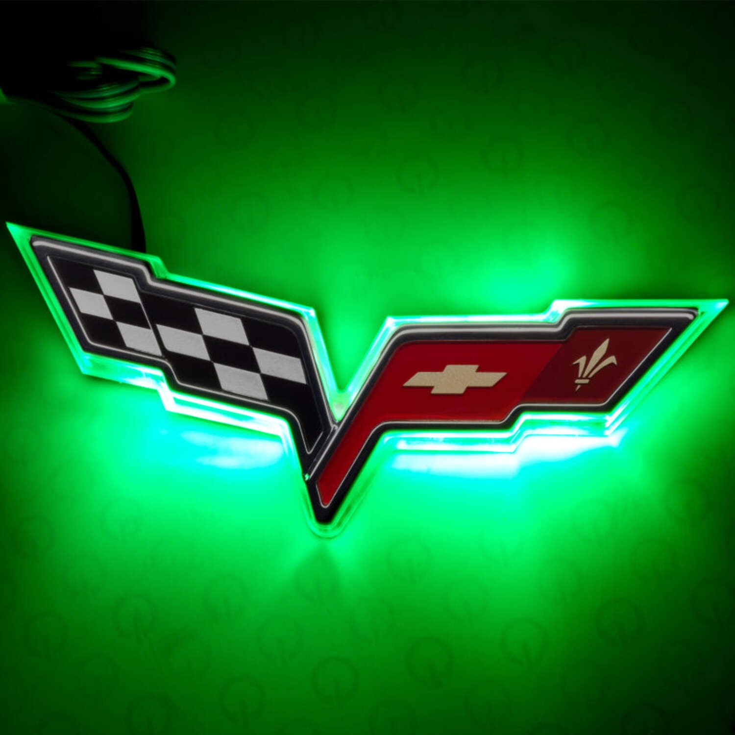 Oracle Chevrolet Corvette C6 Illuminated Emblem - Green - Walmart.com