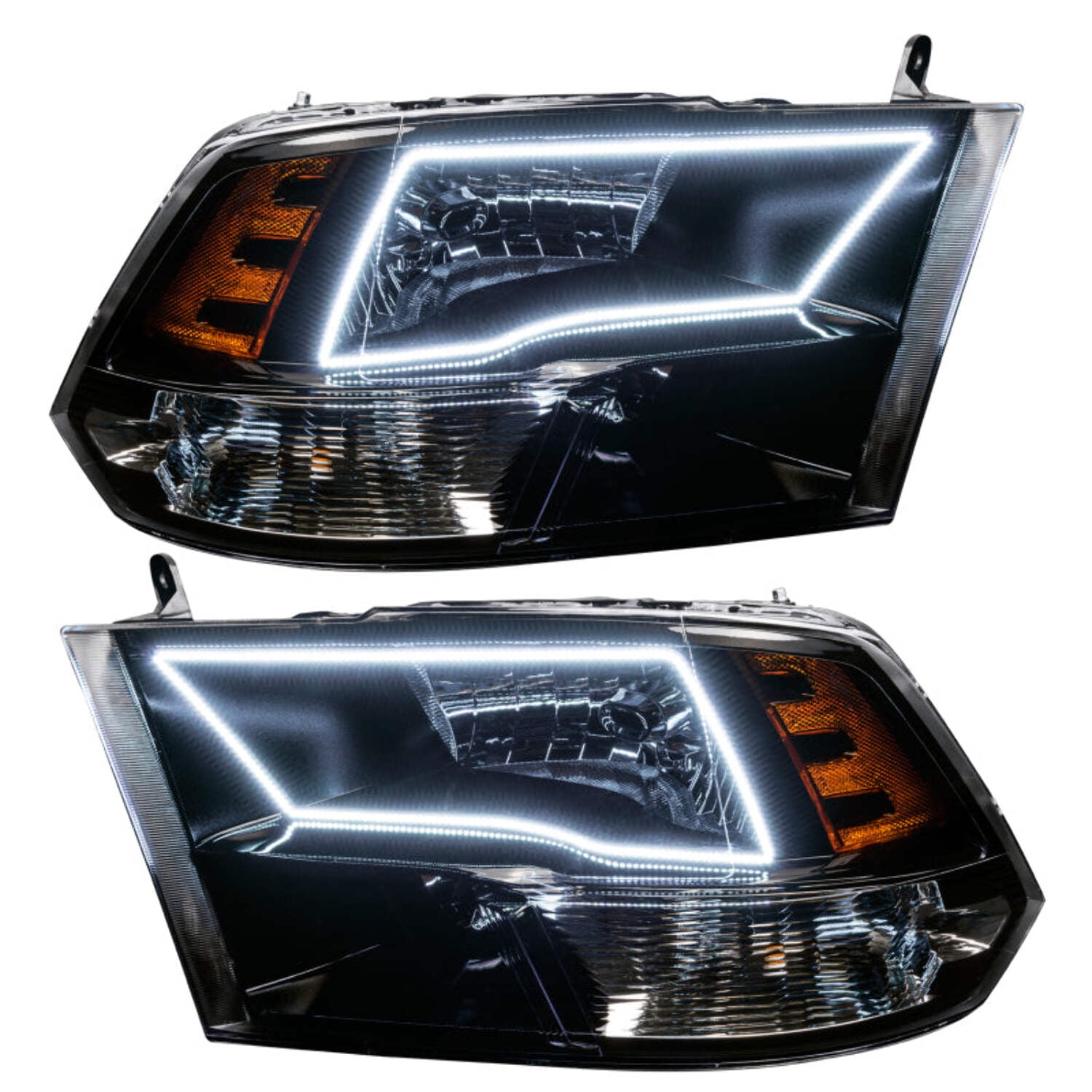 Oracle 09-17 RAM 1500 TRX/SLT Quad Pre-Assembled Headlights - Black ...