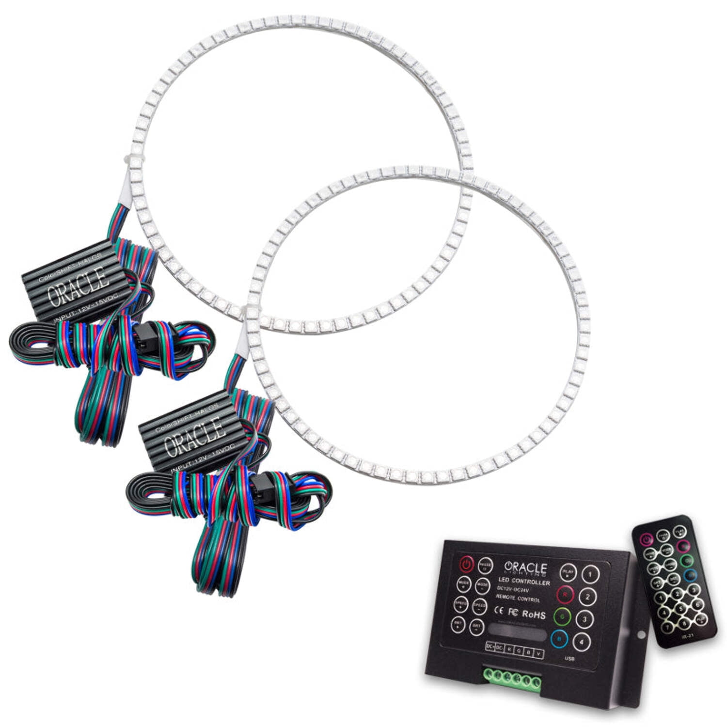 Oracle Lights 2295-333 LED Head Light Halo Kit ColorSHIFT 2.0 for Jeep ...