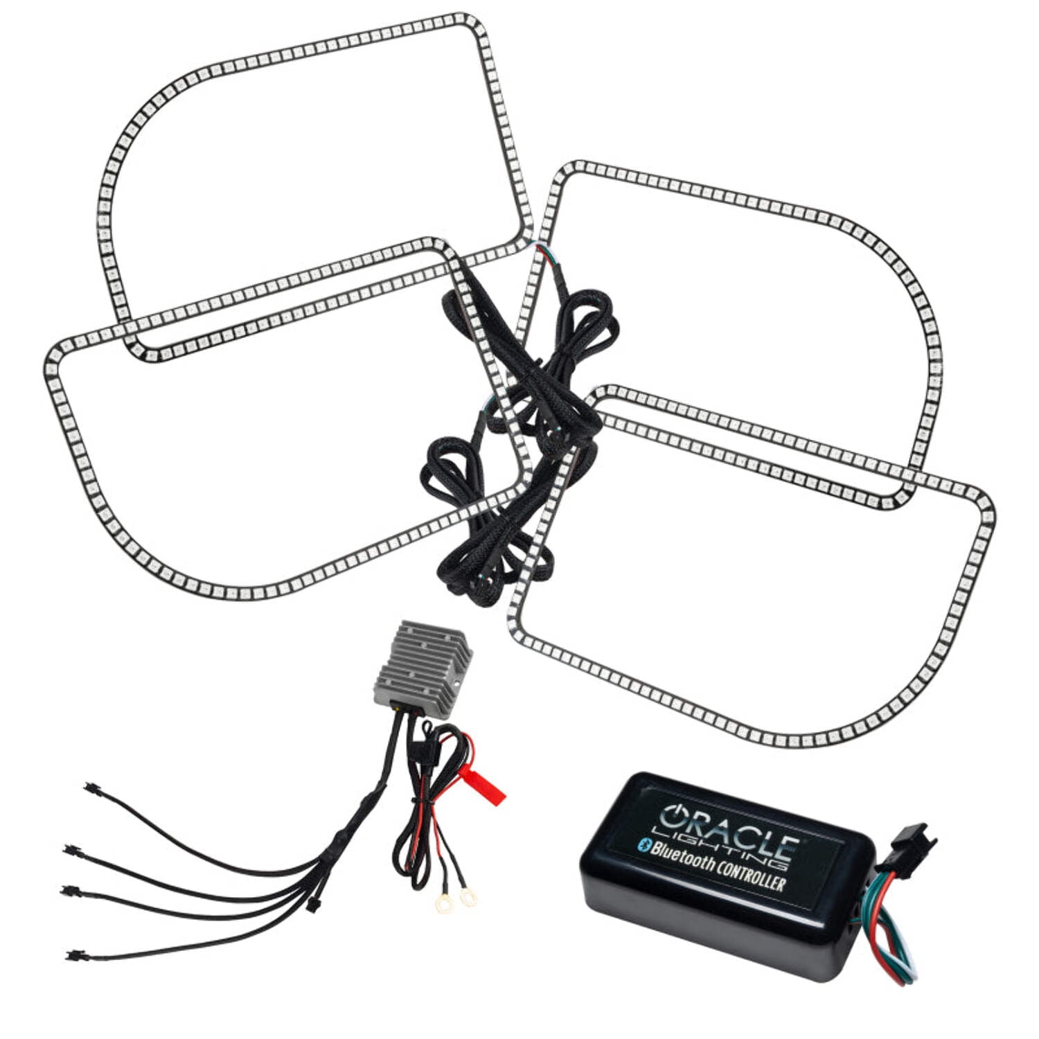 Oracle Lights 2383-332 LED Headlight Halo Kit Square ColorShift NEW ...