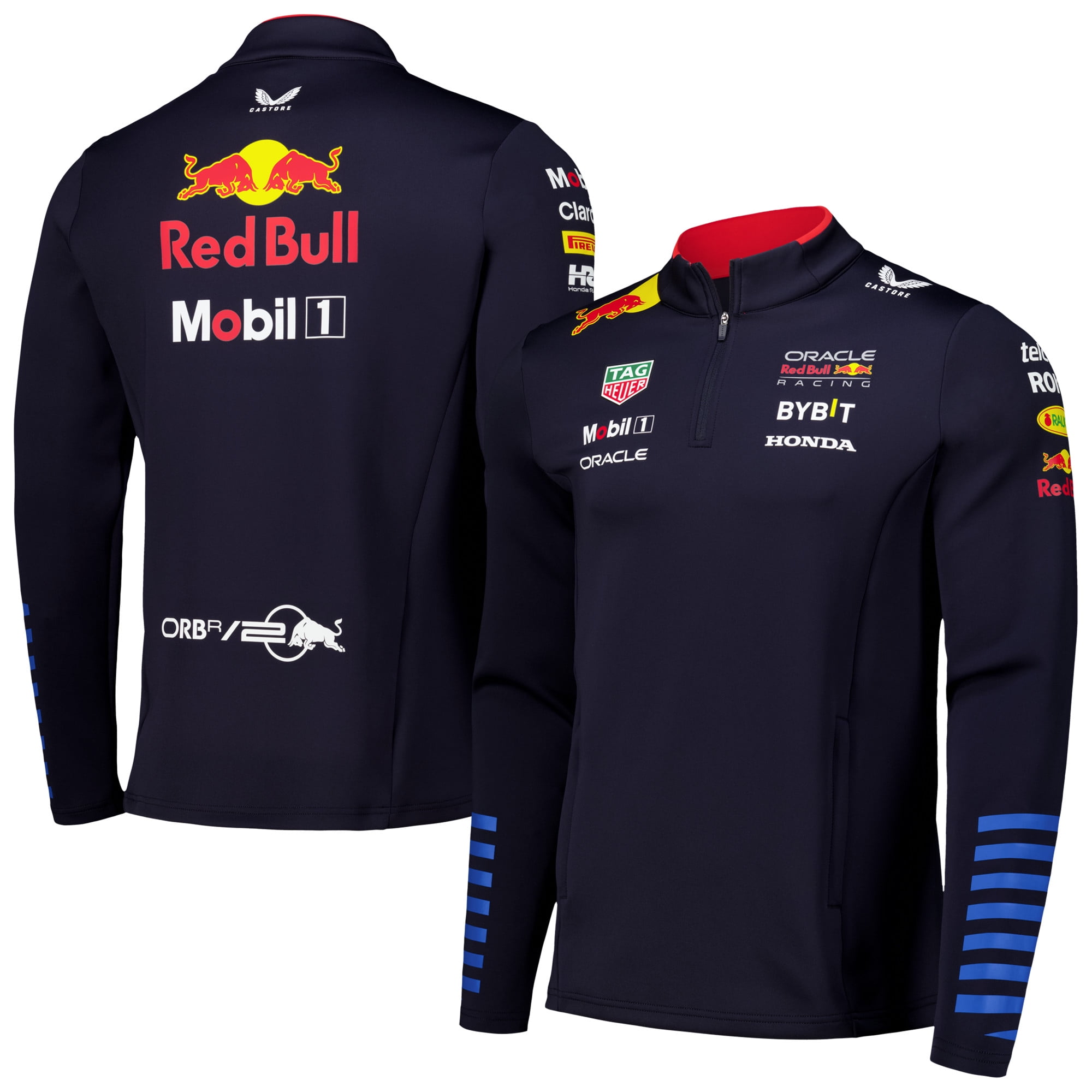 Unisex Castore Navy Red Bull Racing 2024 Team Quarter-Zip Jacket ...