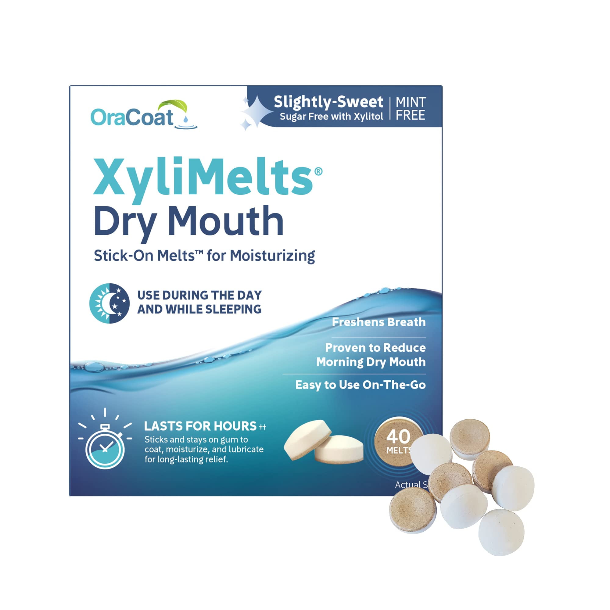Oracoat XyliMelts for Dry MMF7 Mouth Night Time or Day - Moisturizing ...