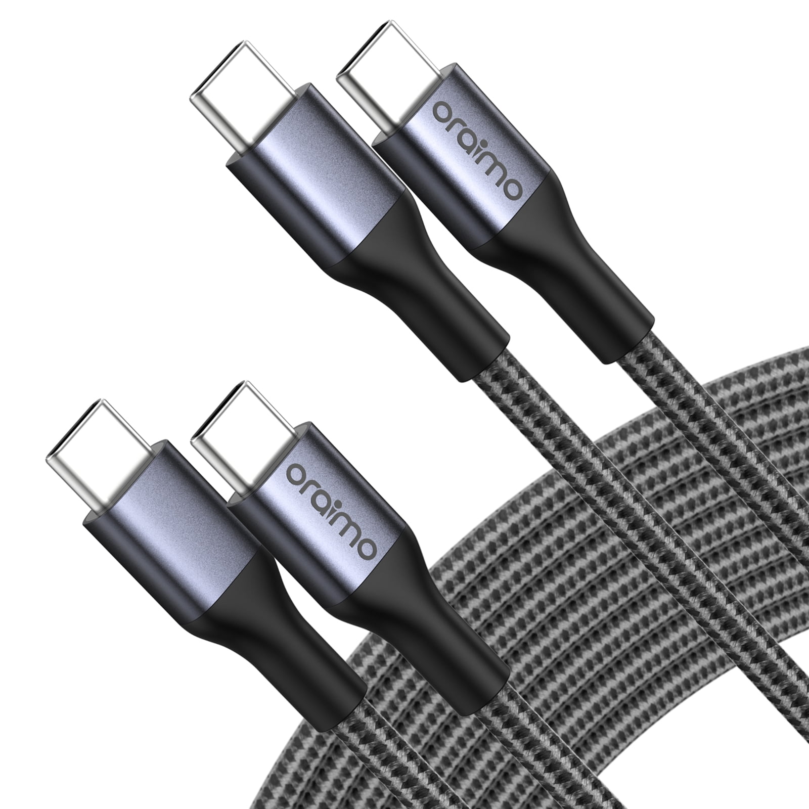 Oraimo 60W USB C to USB C Cable [2-Pack 6.6FT], USB-C Type C Charging ...