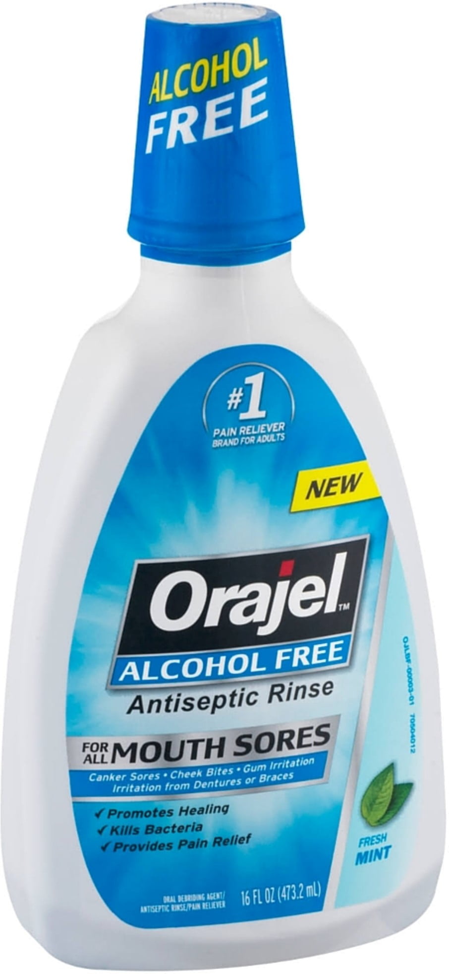 Orajel, Mouth Sore Rinse, 16 oz 6pk, Alcohol-Free Fresh Mint - Walmart.com